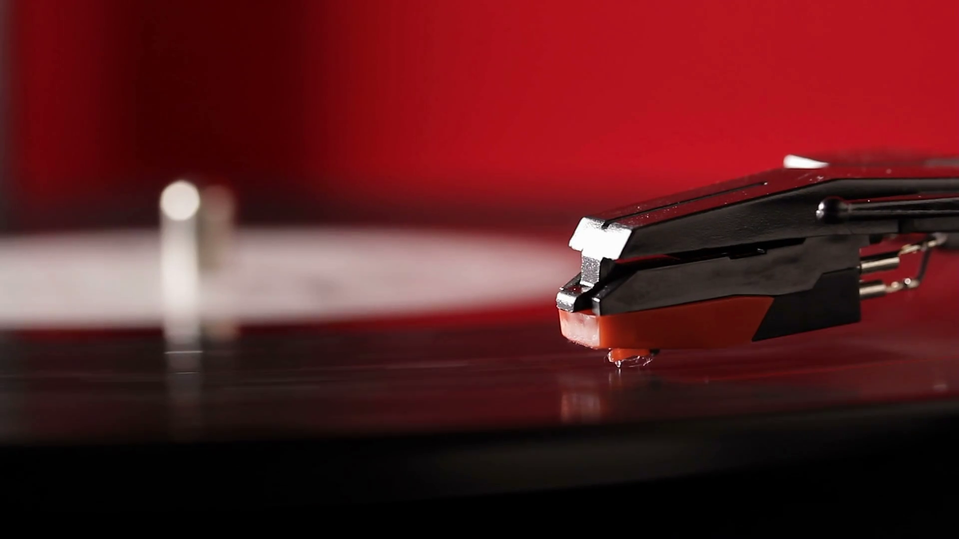 Vintage vinyl record on retro record player turntable Stock Video ...