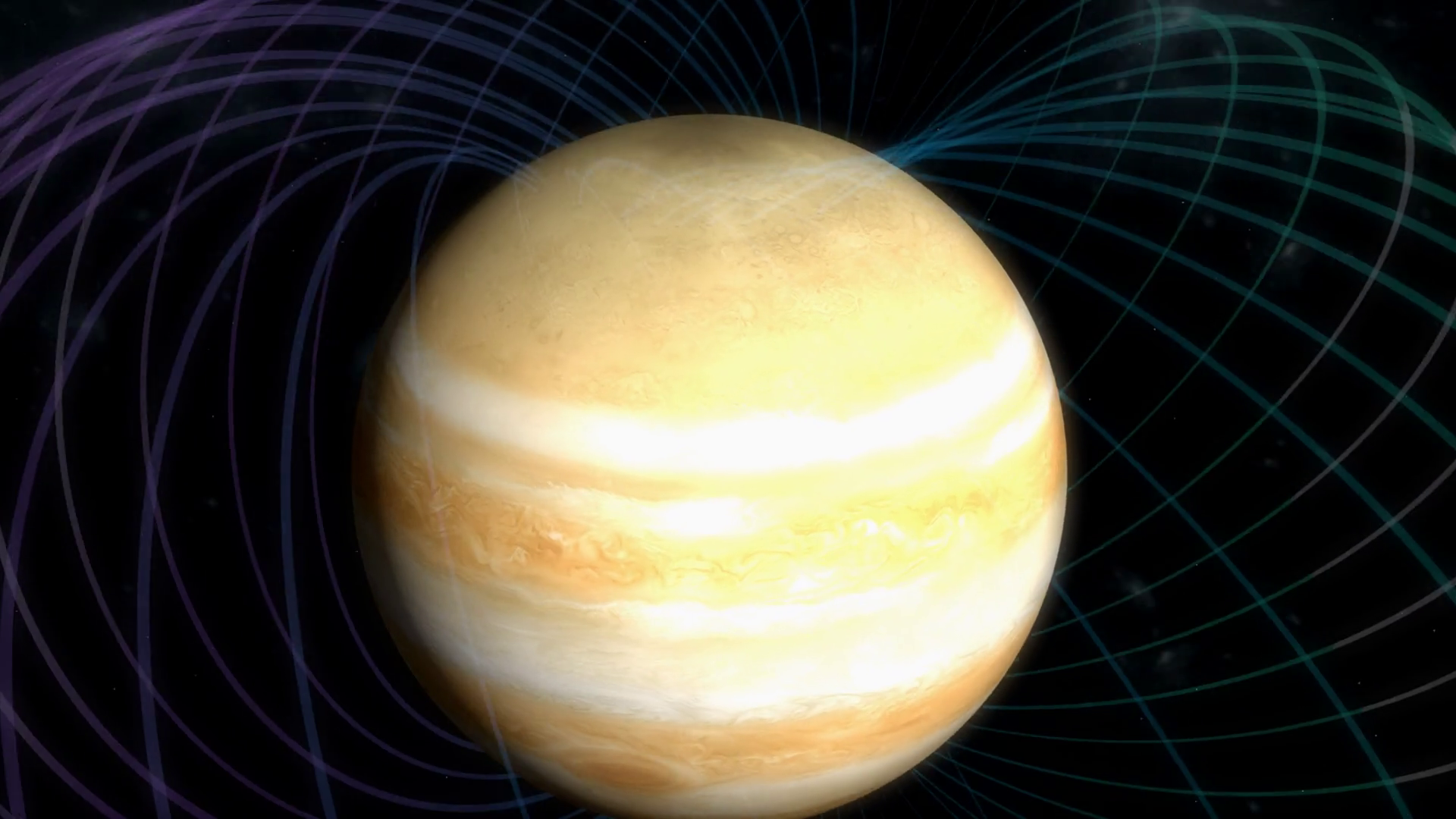 Artist rendering, Jupiter magnetic field. Motion Background - Storyblocks