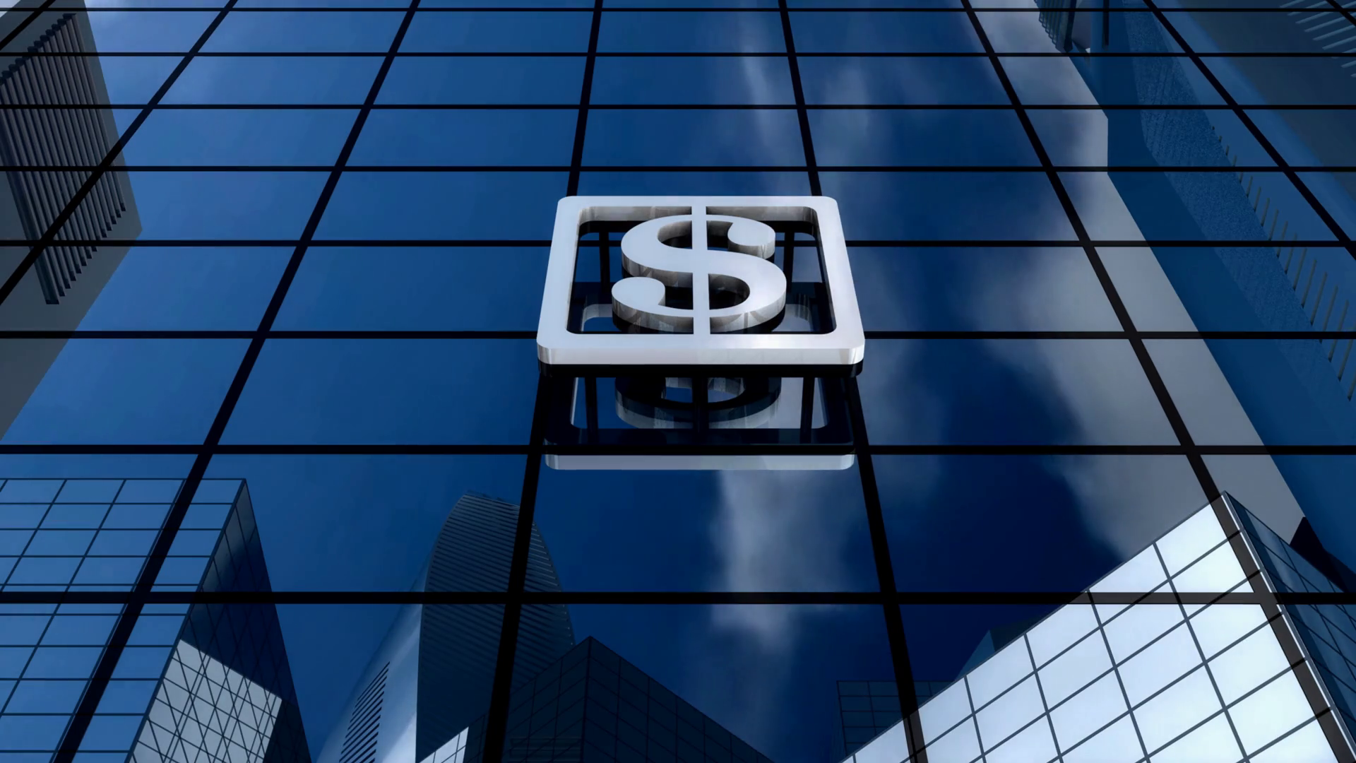 Bank Building Financial Window Reflection Stock Motion Graphics SBV ...