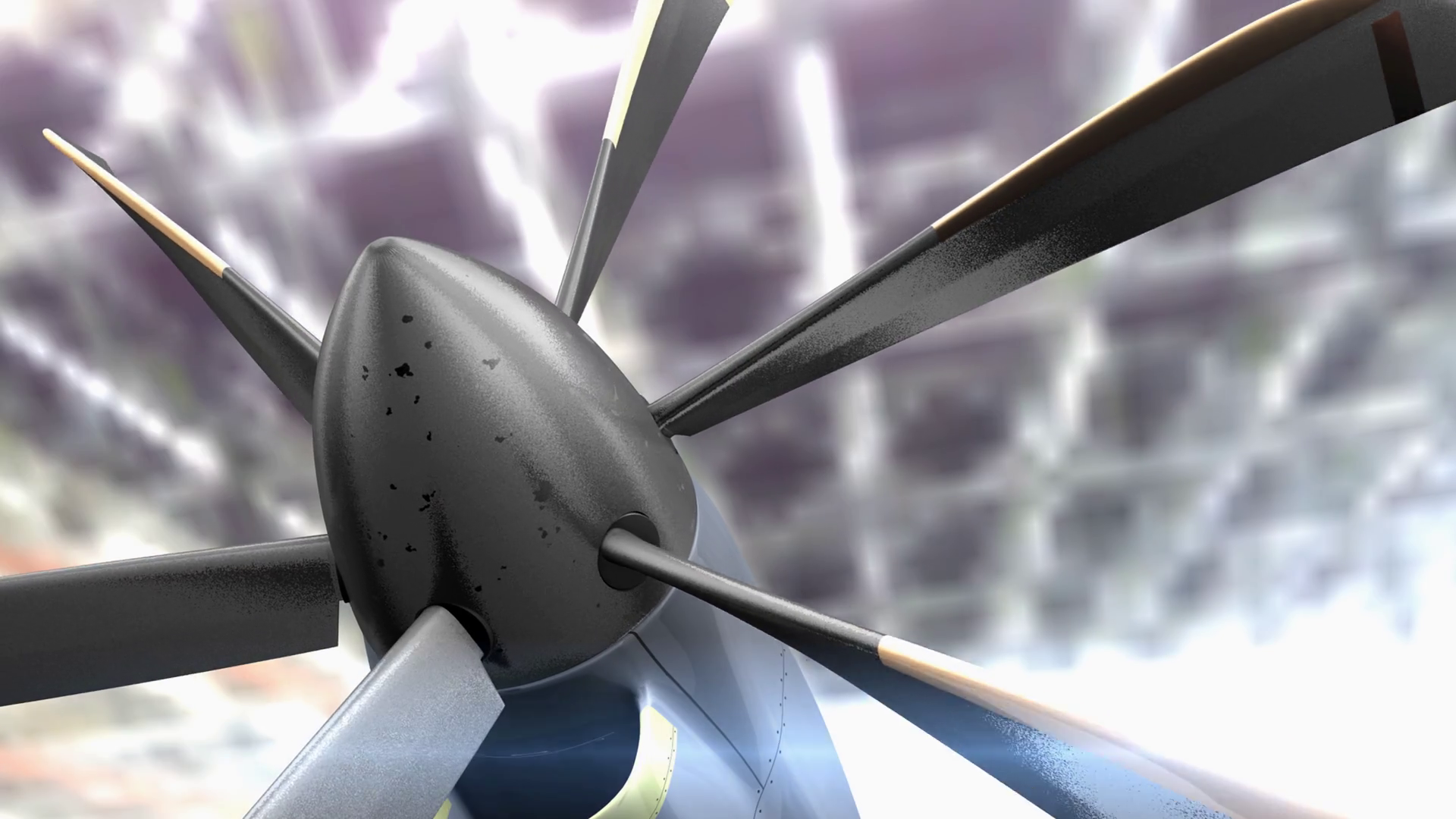 Close Up Plane Propeller Turbo Fan Stock Motion Graphics SBV-305955258 ...