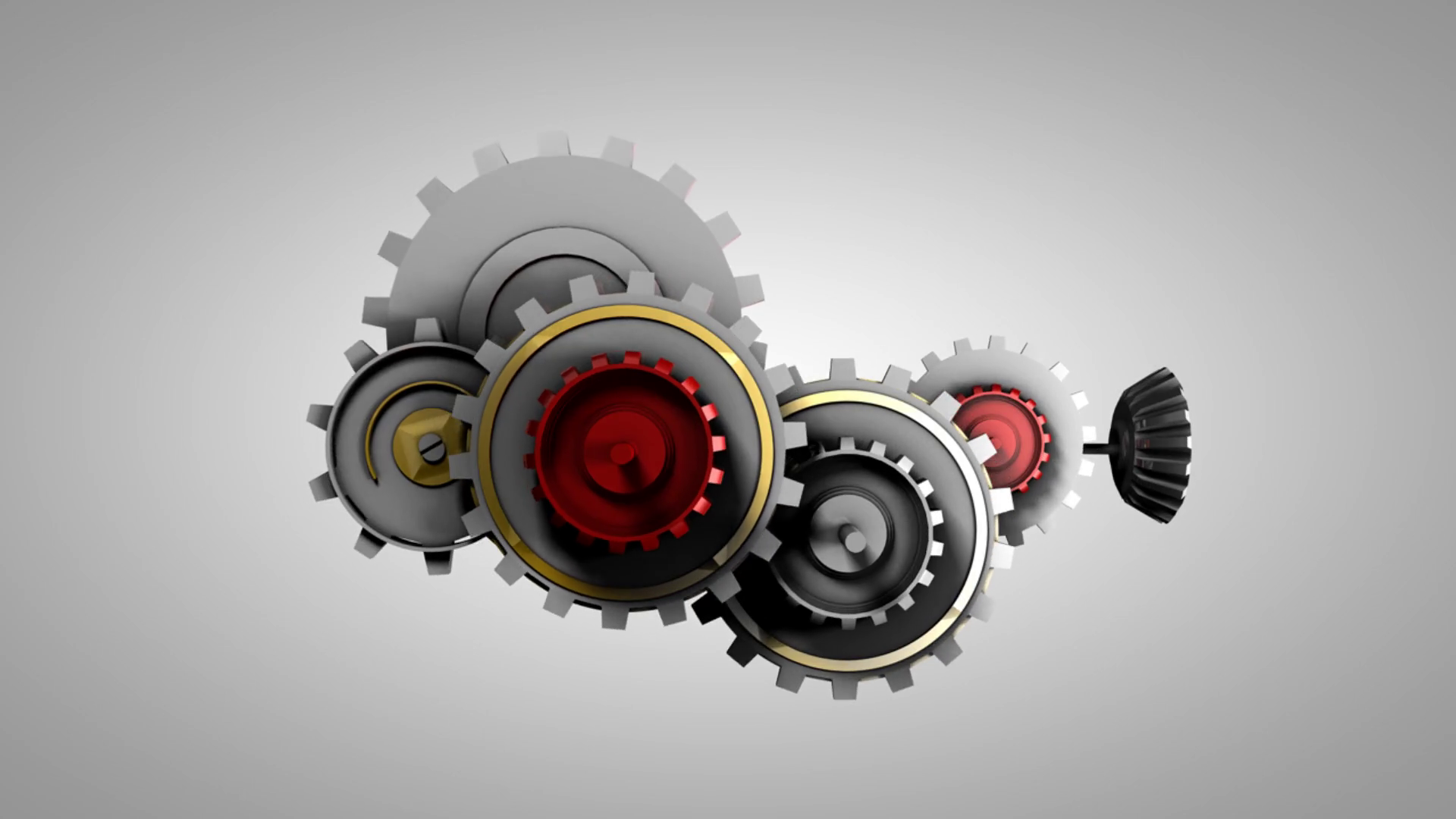 Gears Work Concept Animation Mechanical Stock Motion Graphics SBV