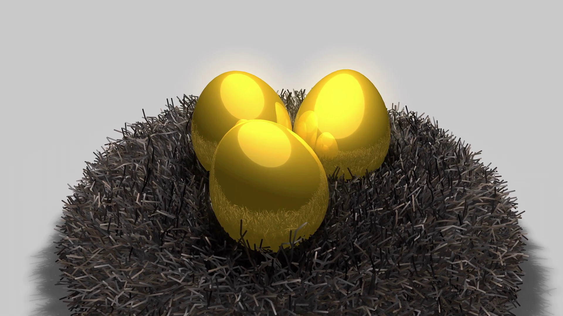 Golden Egg Nest Concept Value Animal Fetus Stock Motion Graphics SBV ...