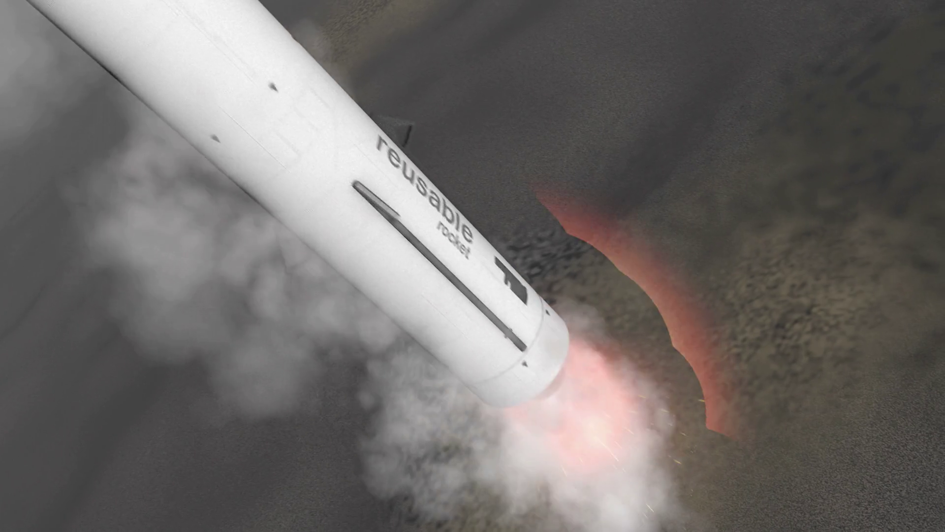 Reusable Rocket Booster Landing Stock Motion Graphics SBV-309782805 ...