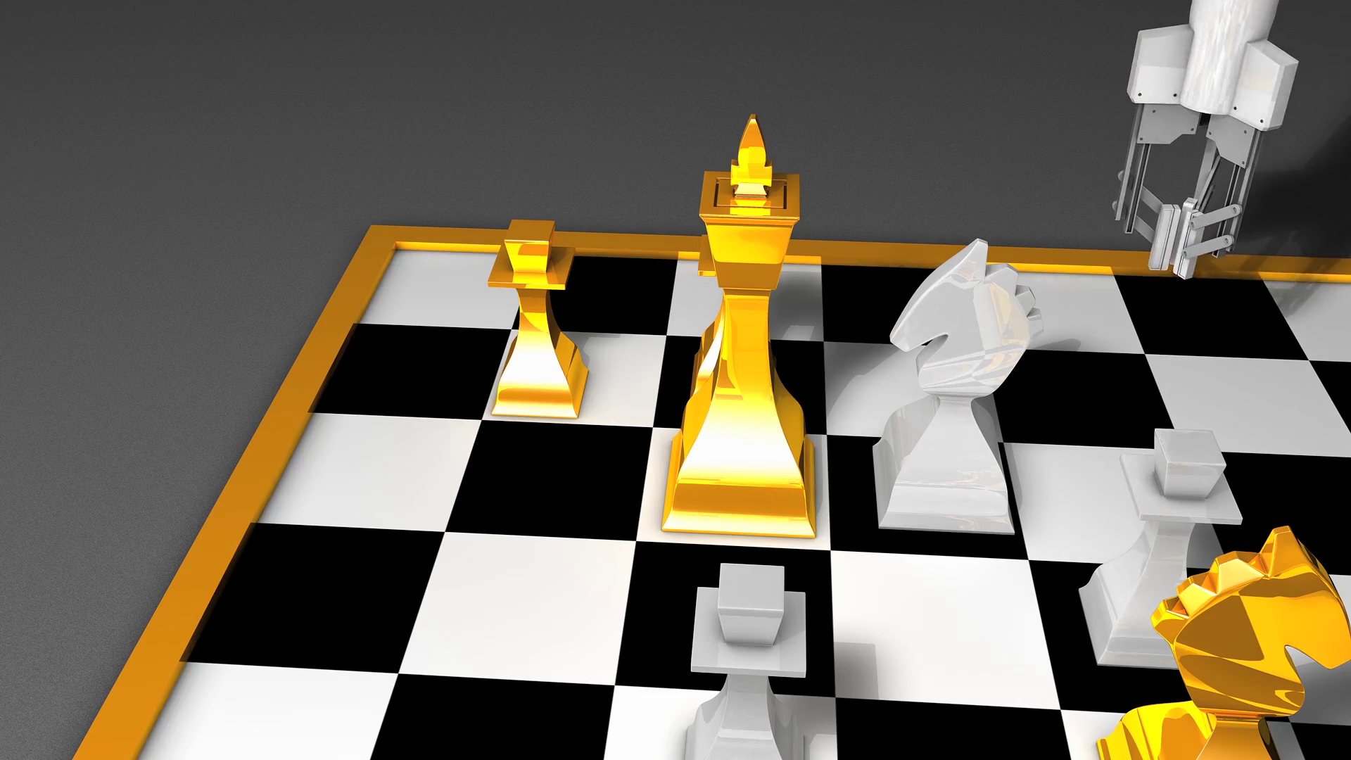 Robot chess player animation, AI, artificial intelligent. Motion ...