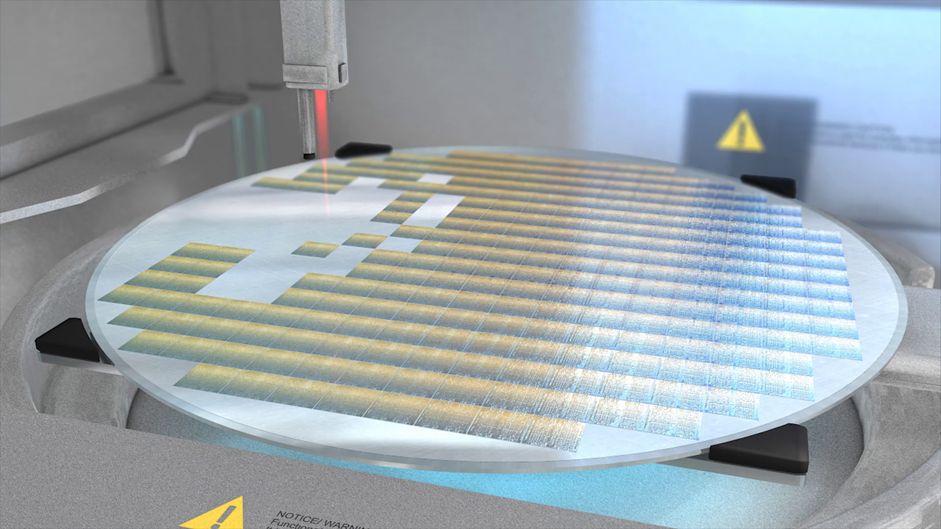 Separating Silicon Wafer Into Individual Die Stock Motion Graphics SBV ...