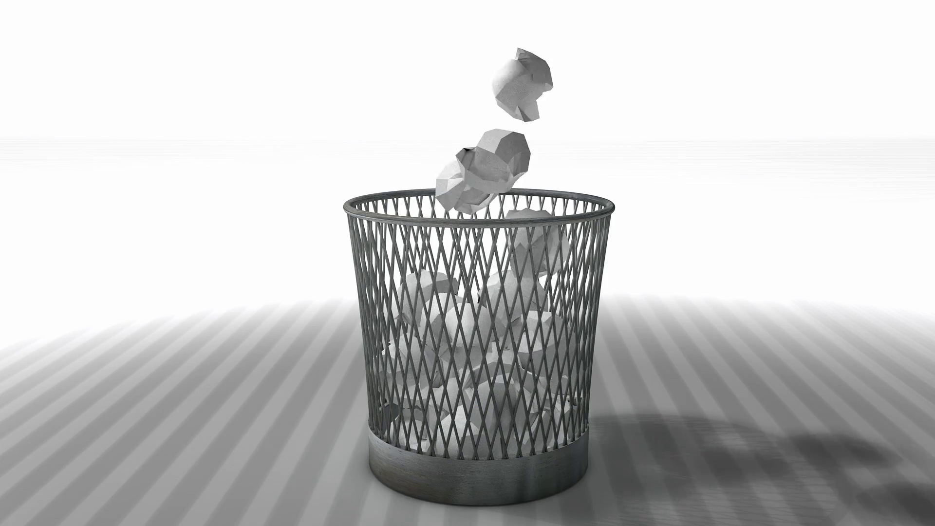 Trash bin animation with matte. Motion Background - Storyblocks