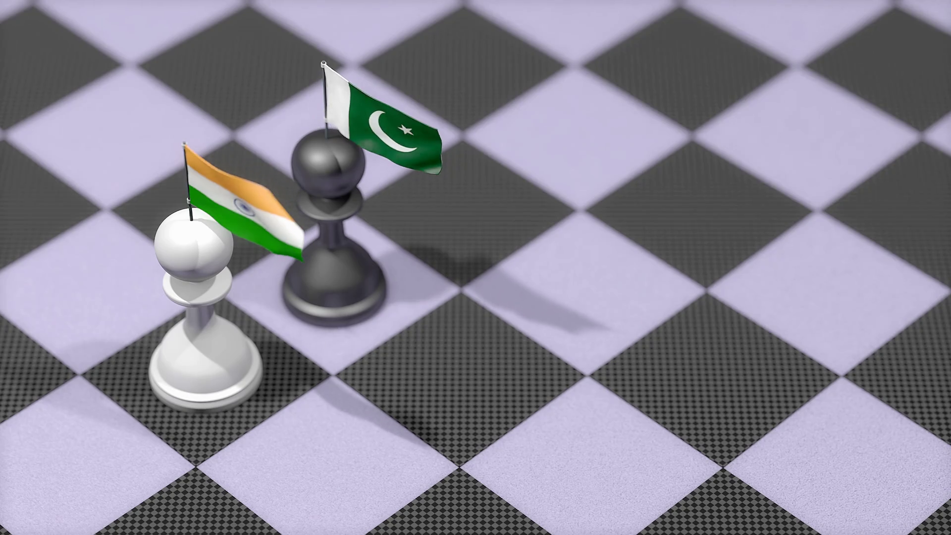 Chess Pawn With Country Flag India Pakistan Stock Motion Graphics SBV ...