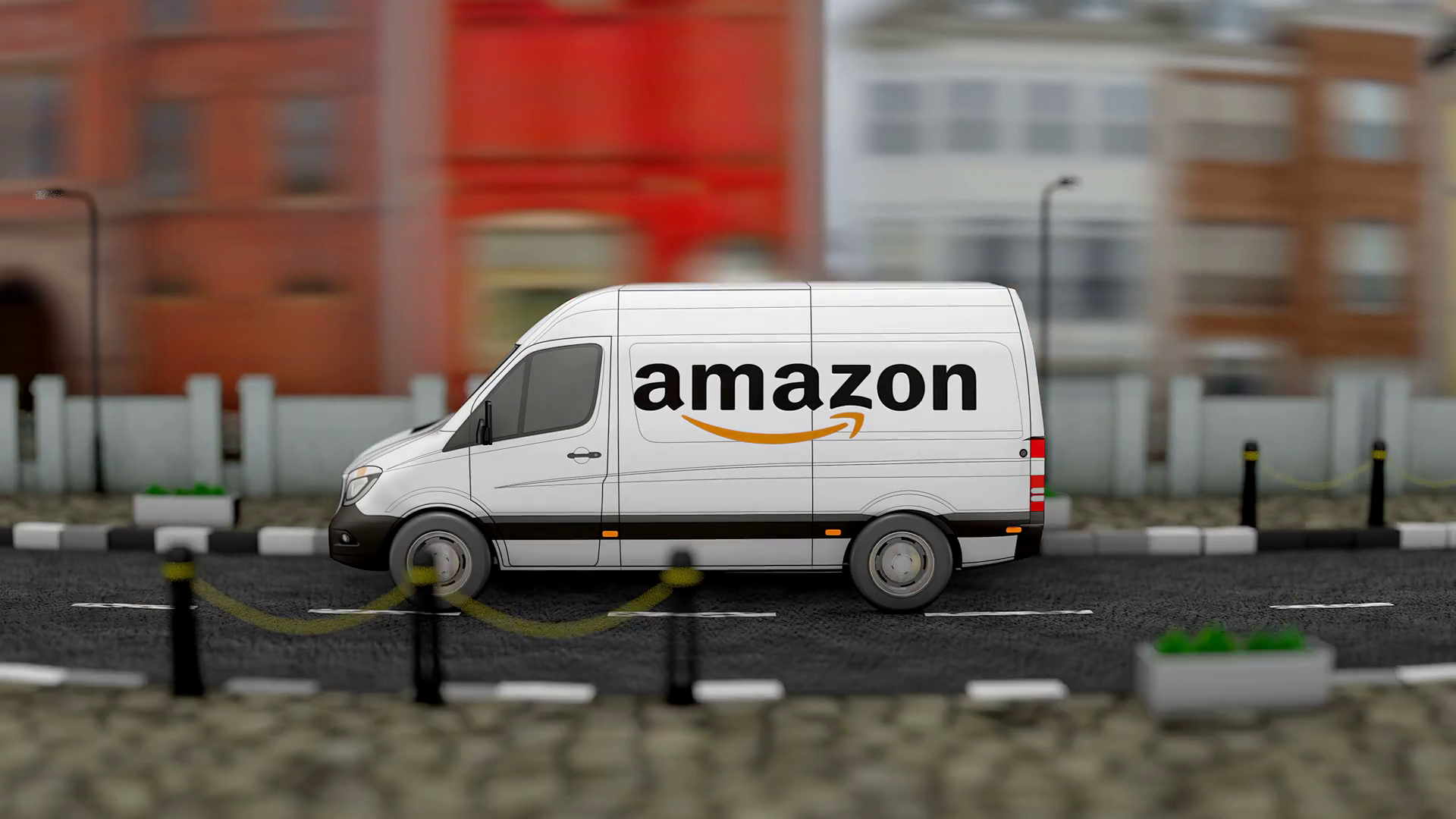Editorial Amazon Van Delivery Vehicle Stock Motion Graphics SBV ...