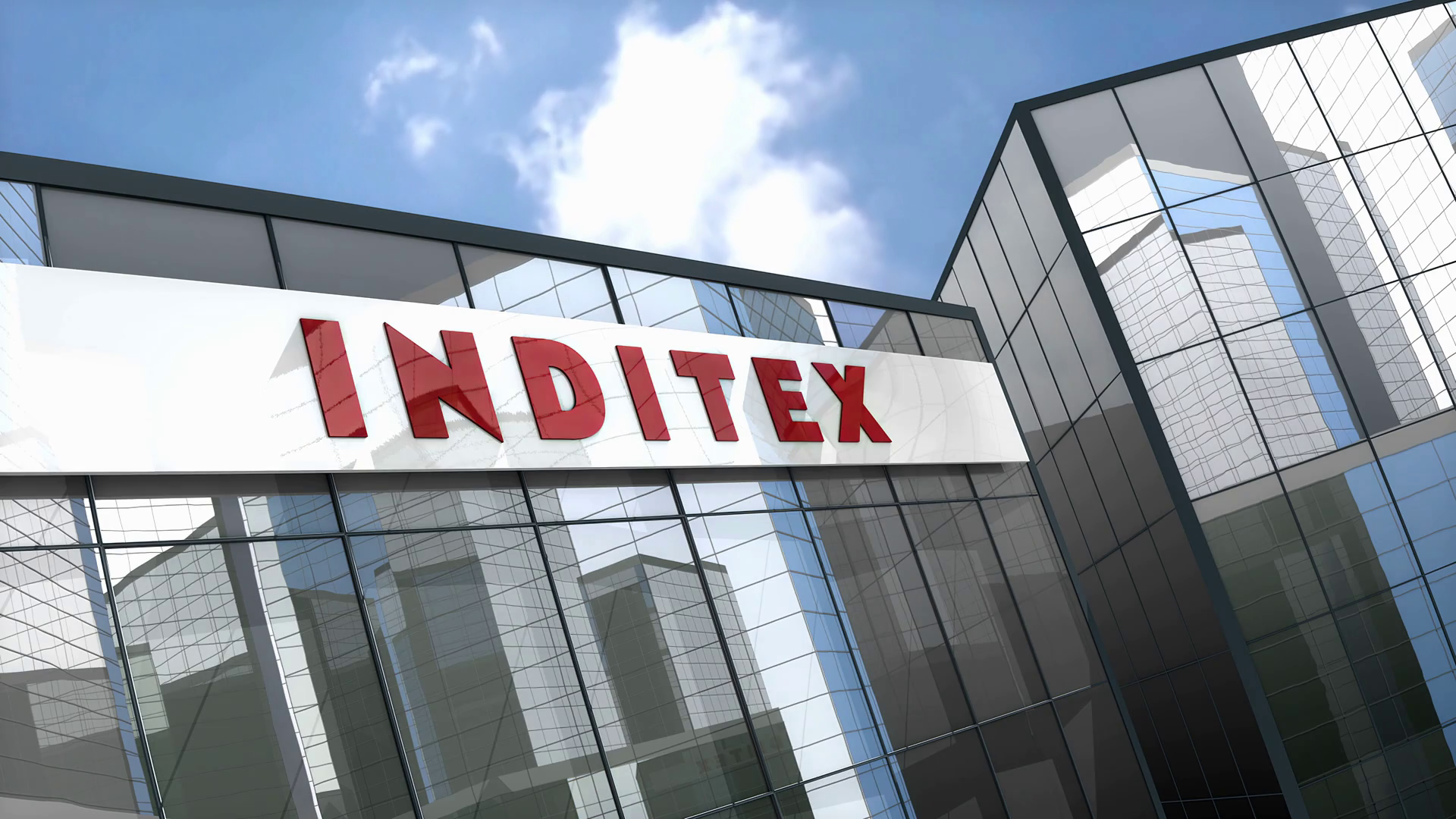 Editorial Inditex Logo On Glass Building Stock Motion Graphics SBV ...