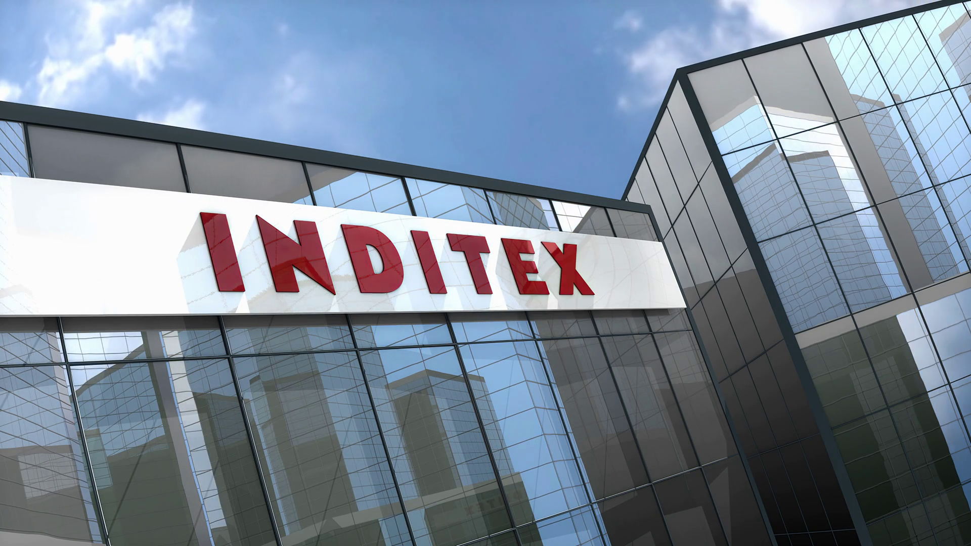 Editorial Inditex Logo On Glass Building Stock Motion Graphics SBV ...