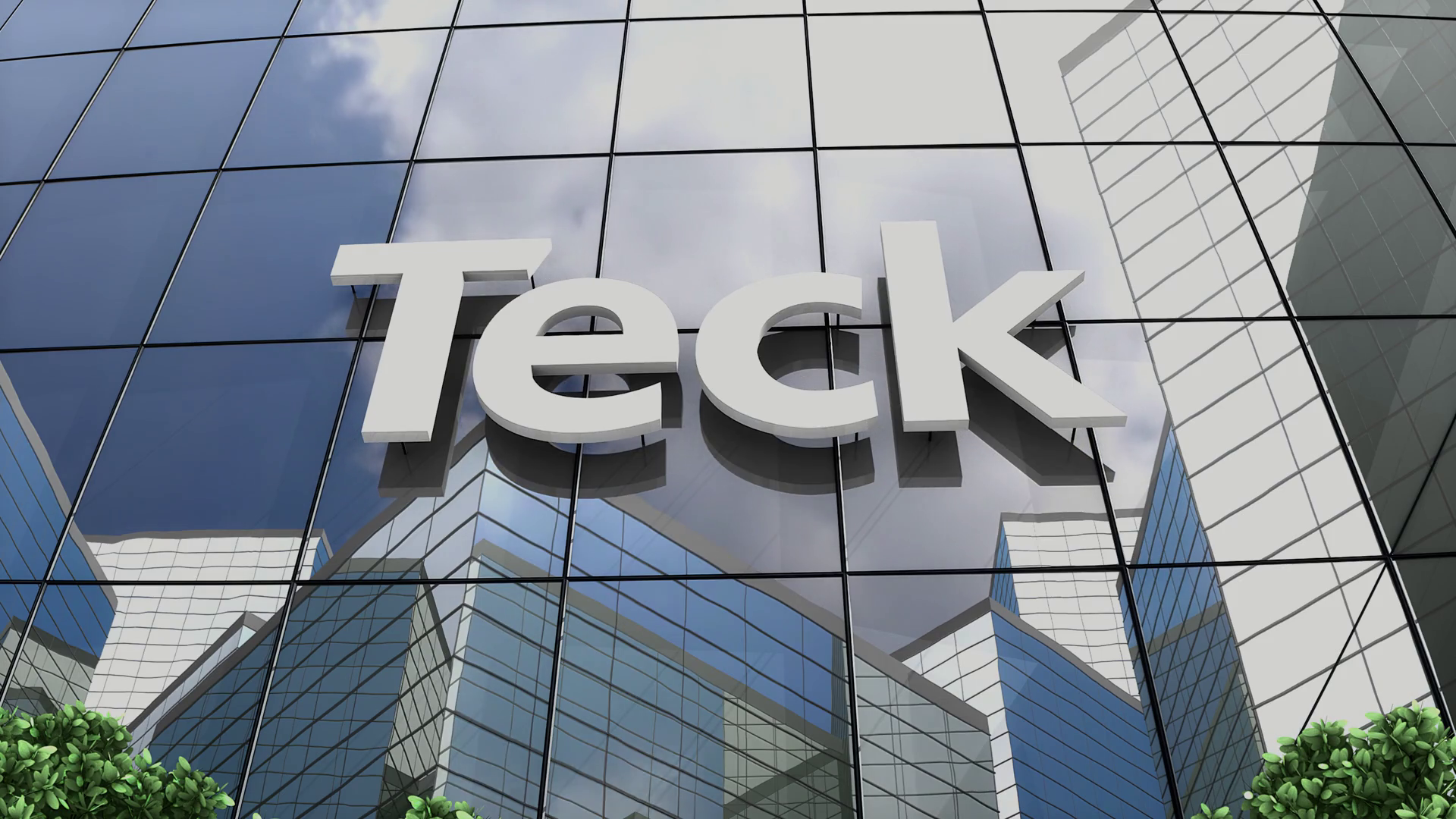 Editorial, Teck Resources Limited logo on glass building. Motion ...