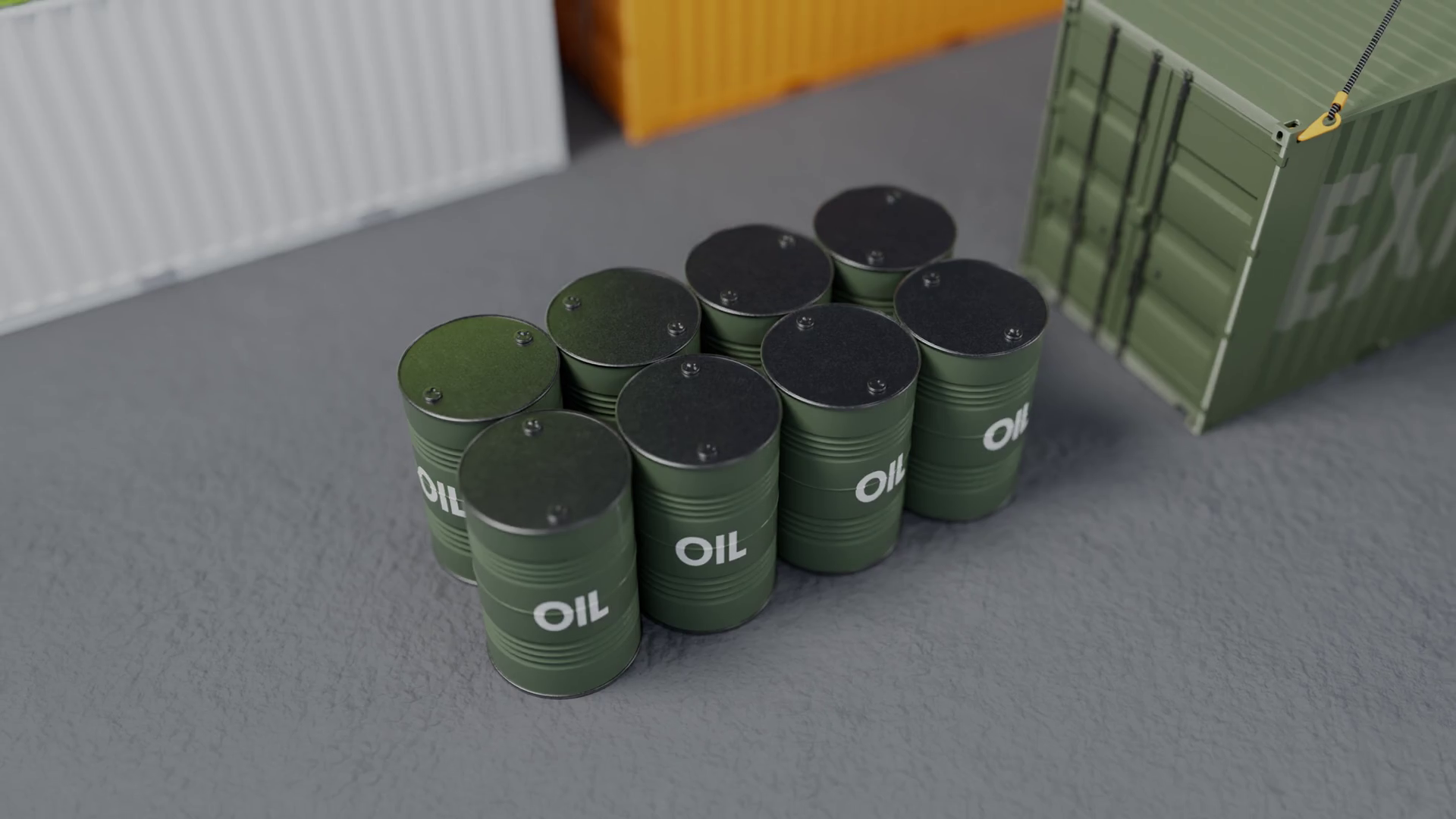 Oil Barrels Being Loaded Into Shipping Stock Motion Graphics SBV ...