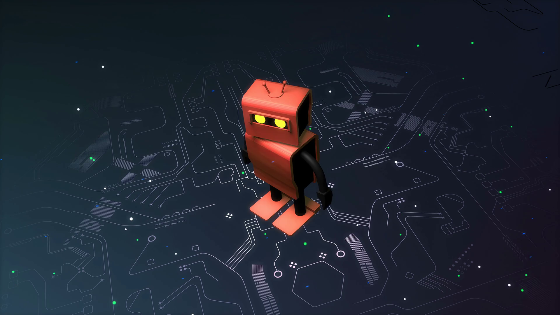 Robot Machine Learning Animation Background Stock Motion Graphics SBV ...