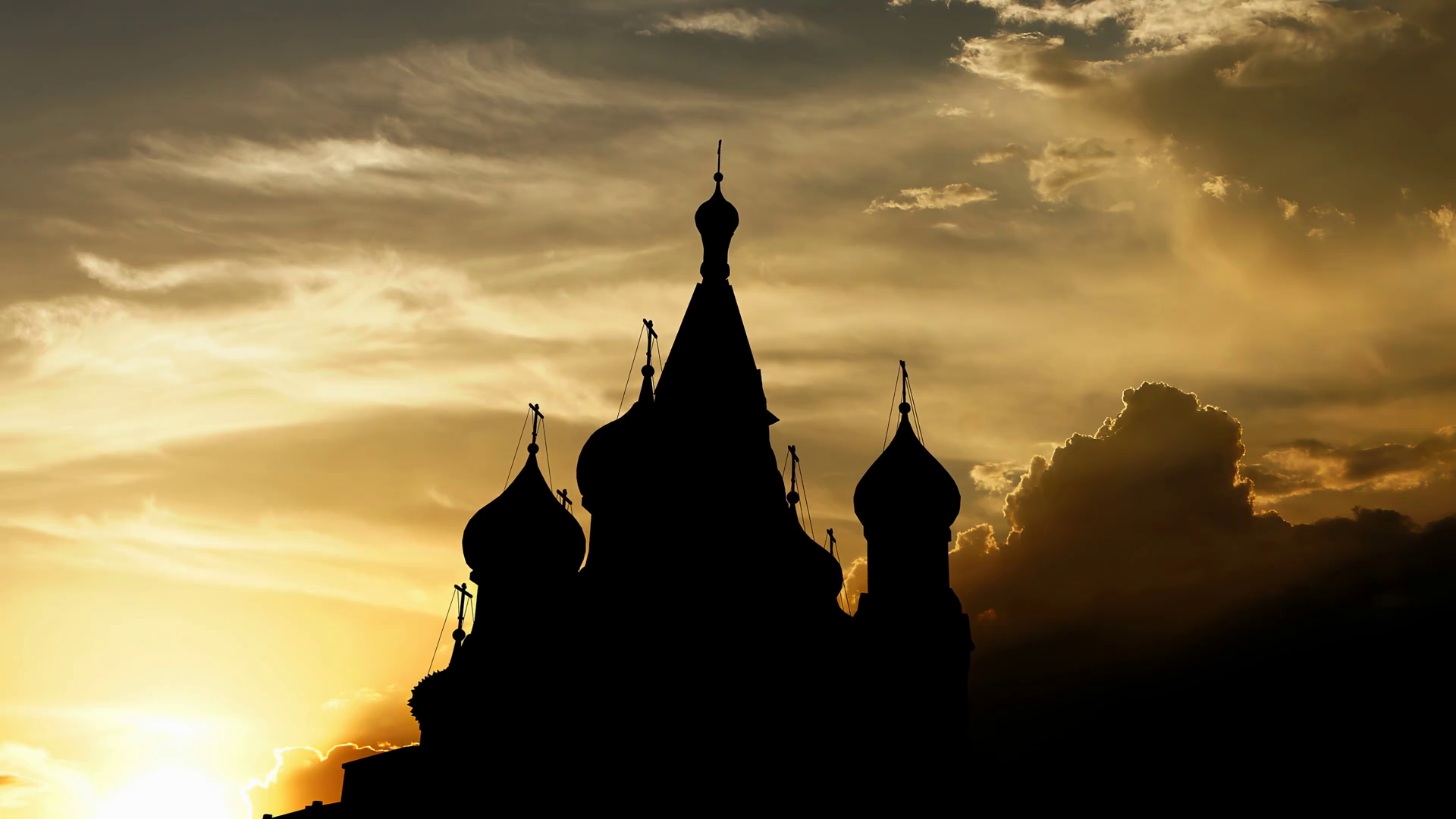 Saint Basil's Cathedral Over Sunset 3d Stock Motion Graphics SBV ...