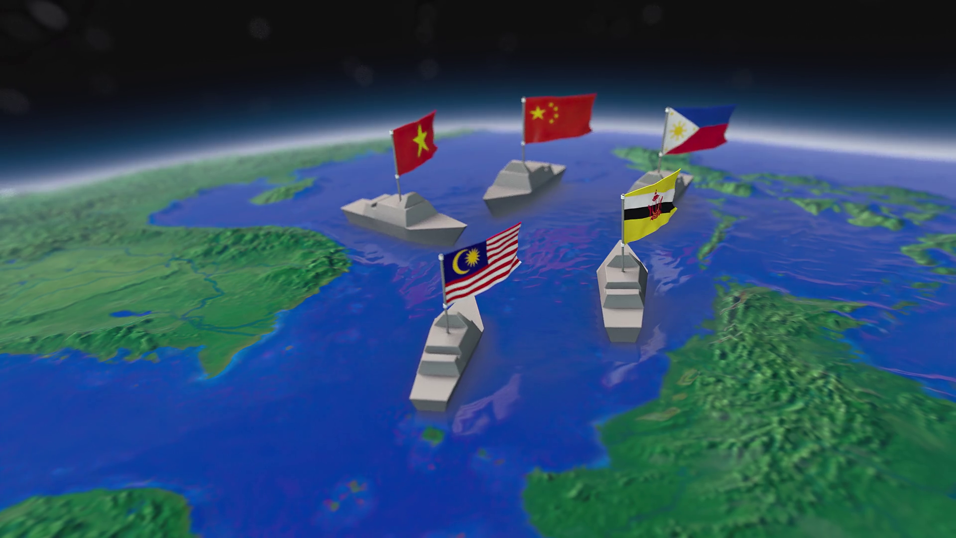 South China Sea Territorial Disputes Stock Motion Graphics SBV ...