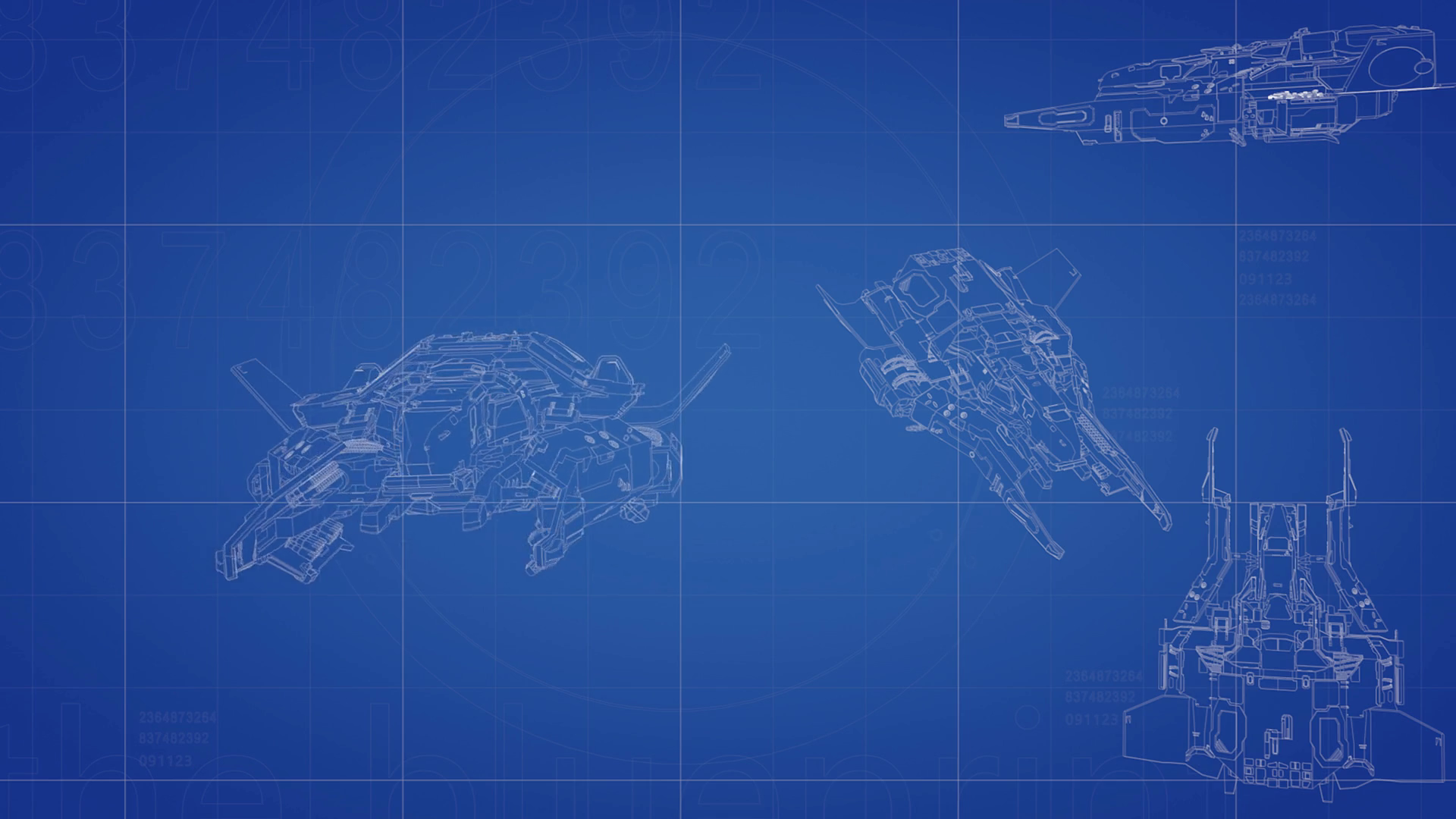 Spaceship blueprint animation Motion Background - Storyblocks