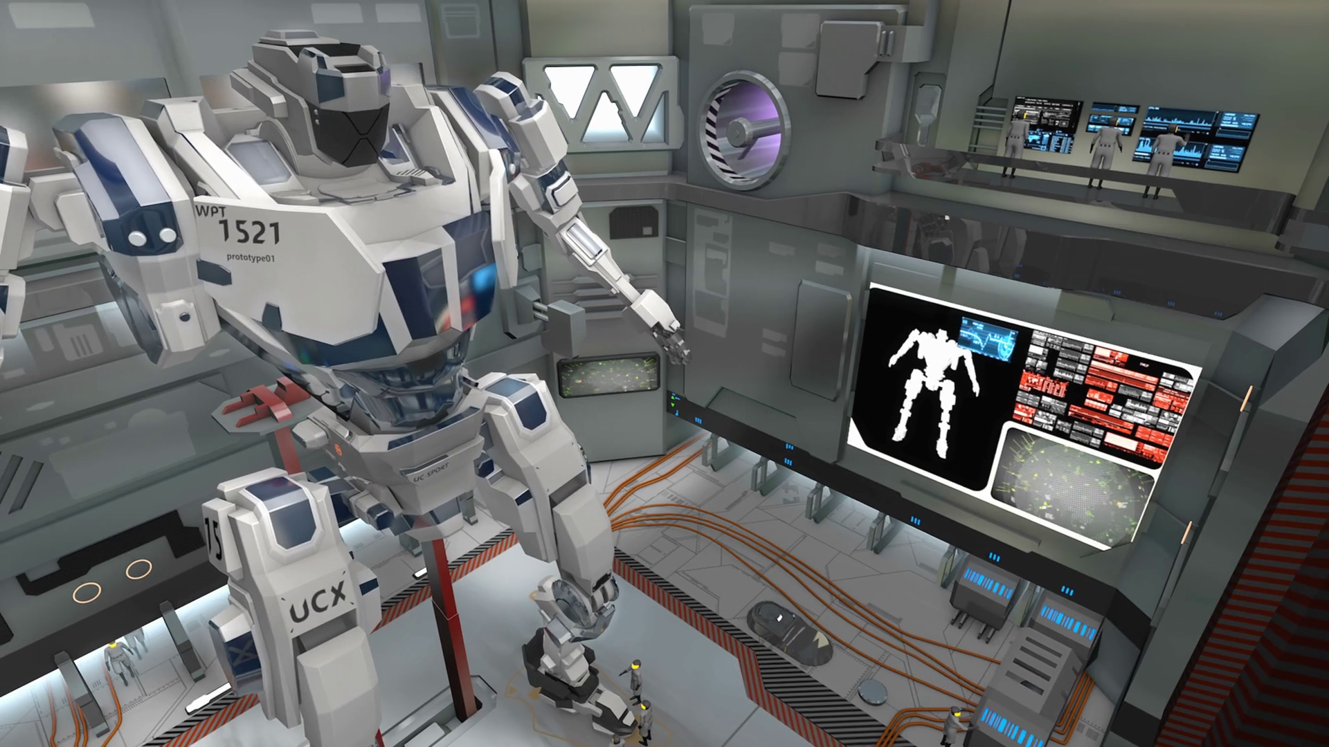 Spaceship Hangar With Giant Battle Robot Stock Motion Graphics SBV ...