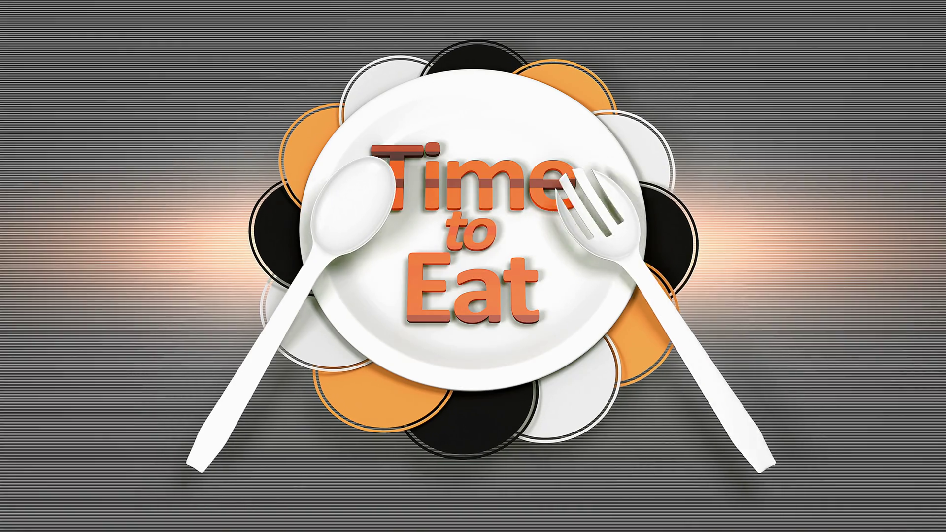 Time To Eat Dancing Spoon Fork On Plate Stock Motion Graphics SBV ...