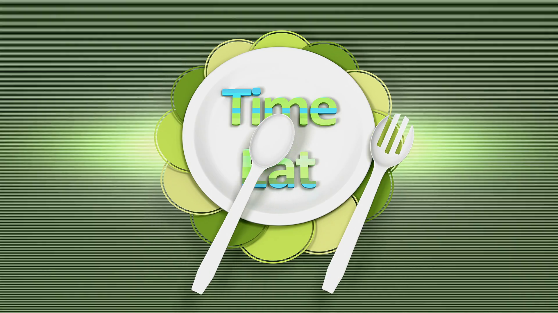 Time To Eat Dancing Spoon Fork On Plate Stock Motion Graphics SBV ...