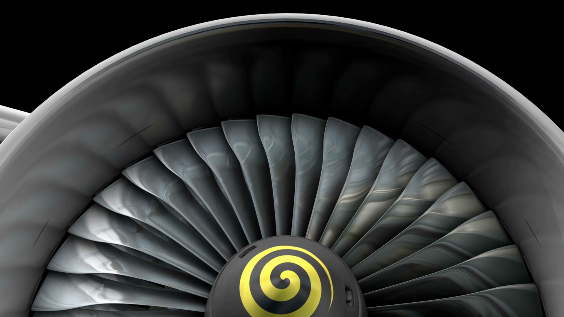 Turbo jet engine front view. Motion Background 00:09 SBV-324332718 ...