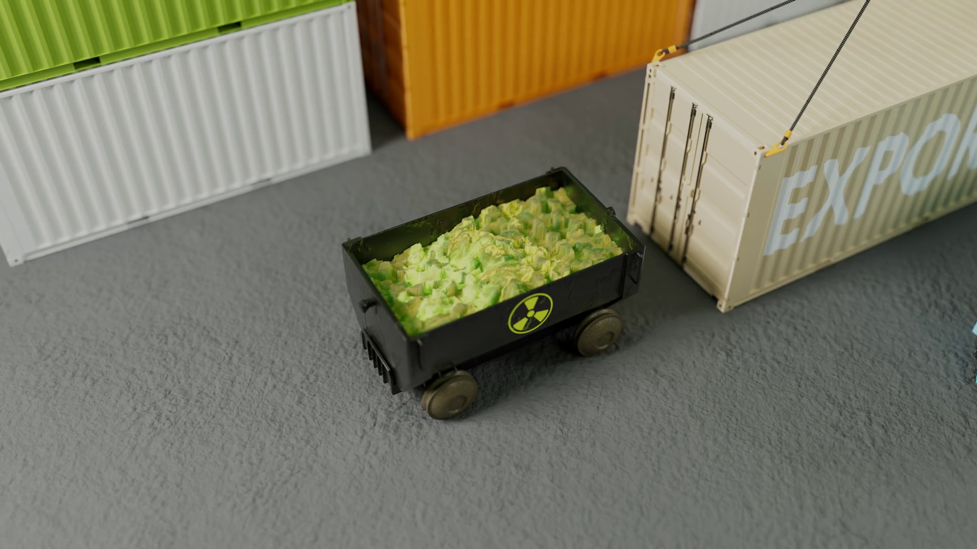 Uranium Being Loaded Into Shipping Container Stock Motion Graphics SBV ...
