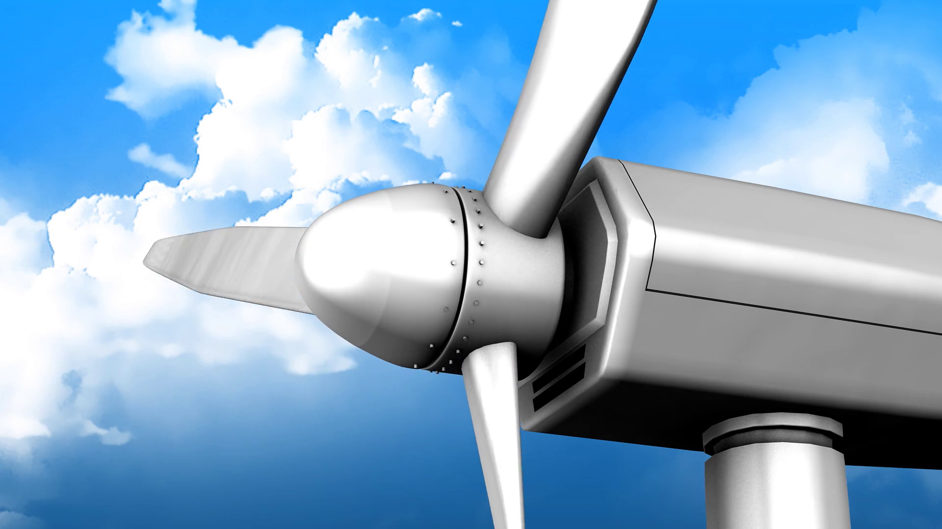 Windturbine Fan Close Up With Blue Sky Stock Motion Graphics SBV ...