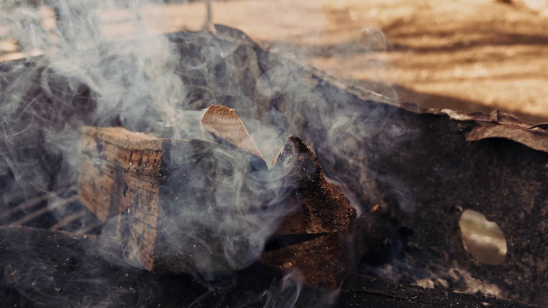 Burning Oak Wood In Farmhouse Garden Stock Footage SBV-351800348 ...