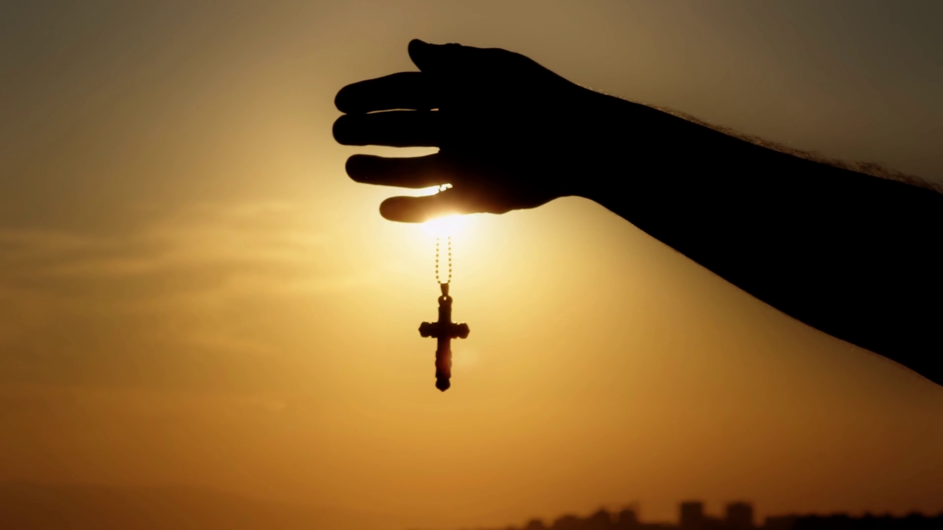 Male Hand Is Holding Christianity Religion Stock Footage SBV-352172509 ...