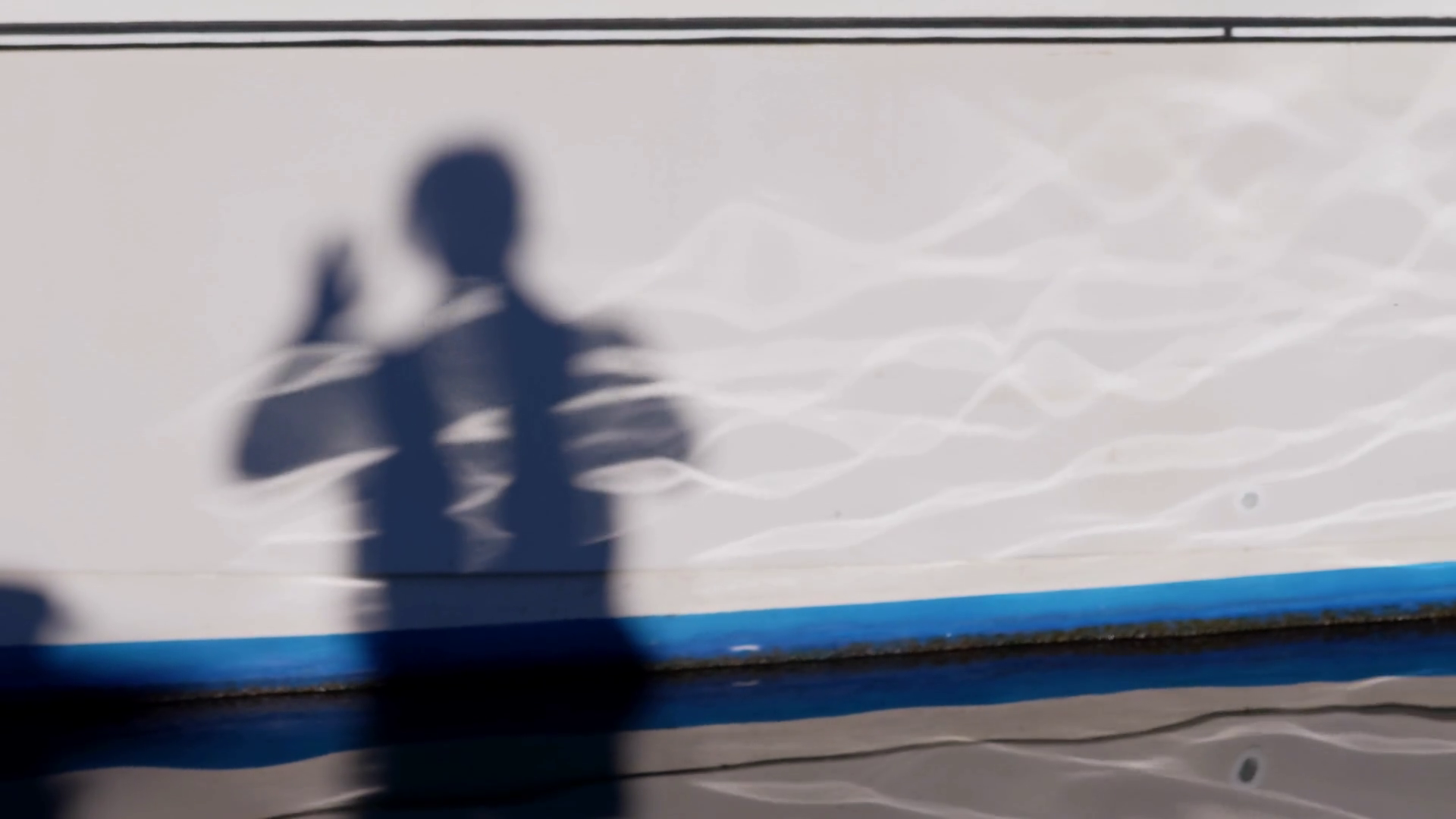 Man Shadow Is Waving Hand On Yacht Boat Stock Footage SBV-351754734 ...