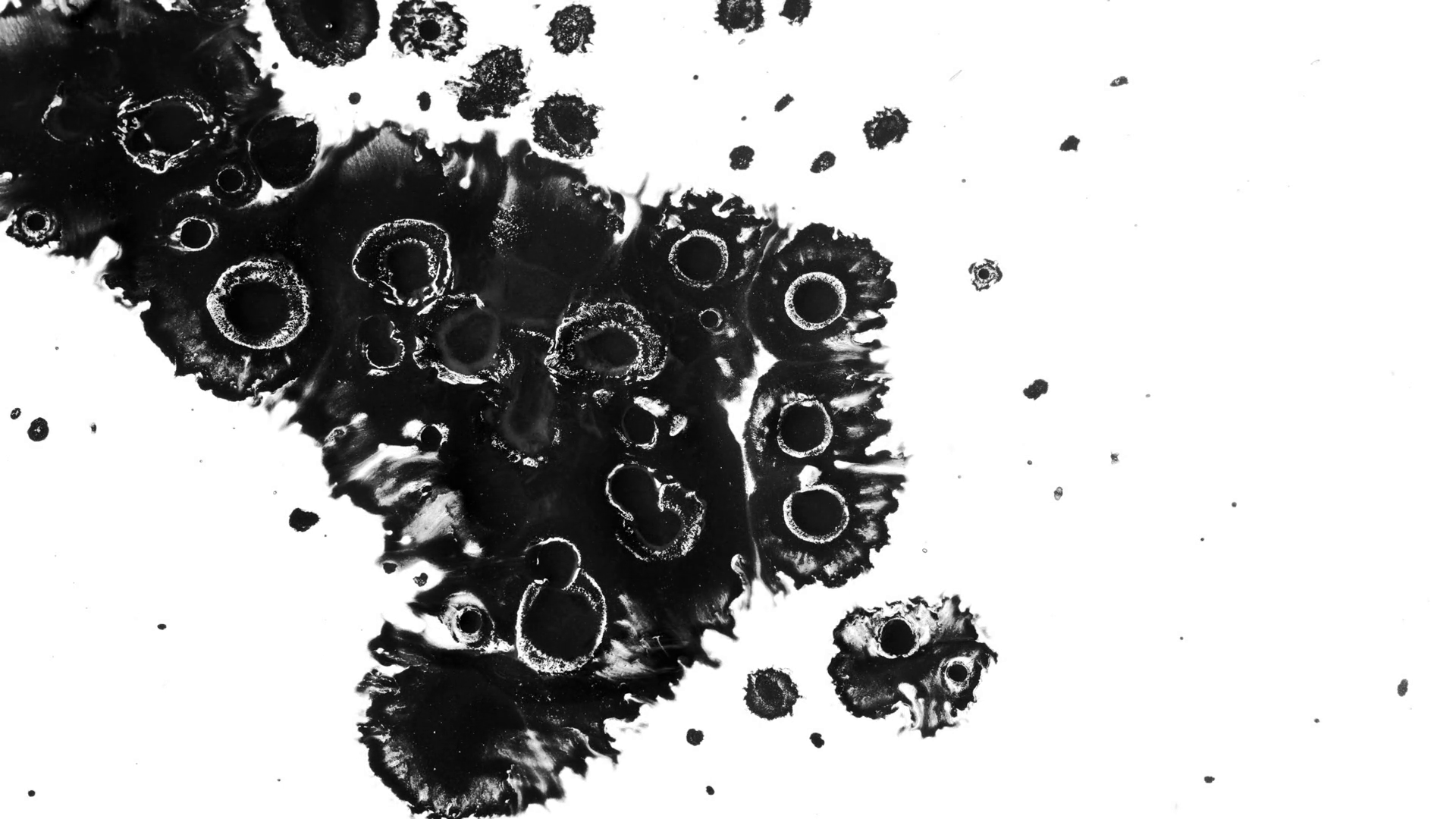 Abstract Ink Drops On Wet Paper 094 Stock Footage SBV-346396954 ...