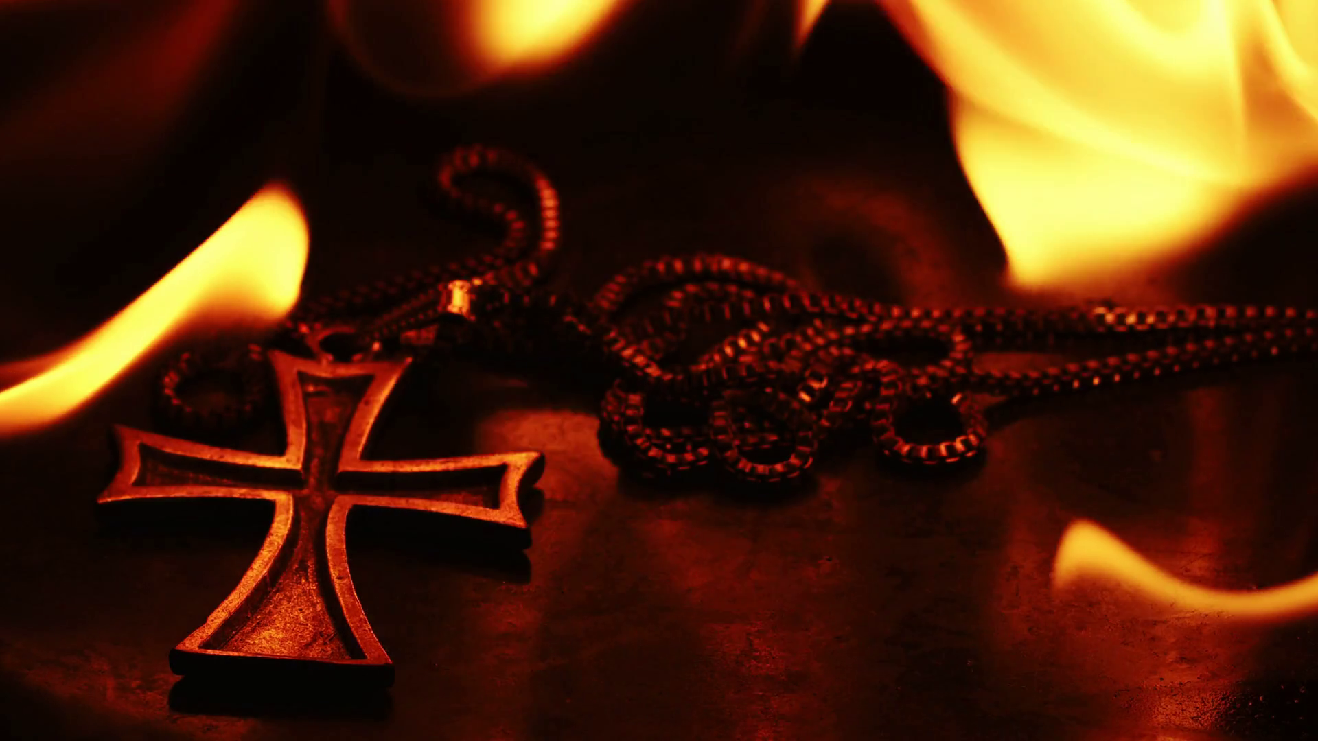 Christian Religion Symbol Cross On Fire Stock Footage SBV-348737545 ...
