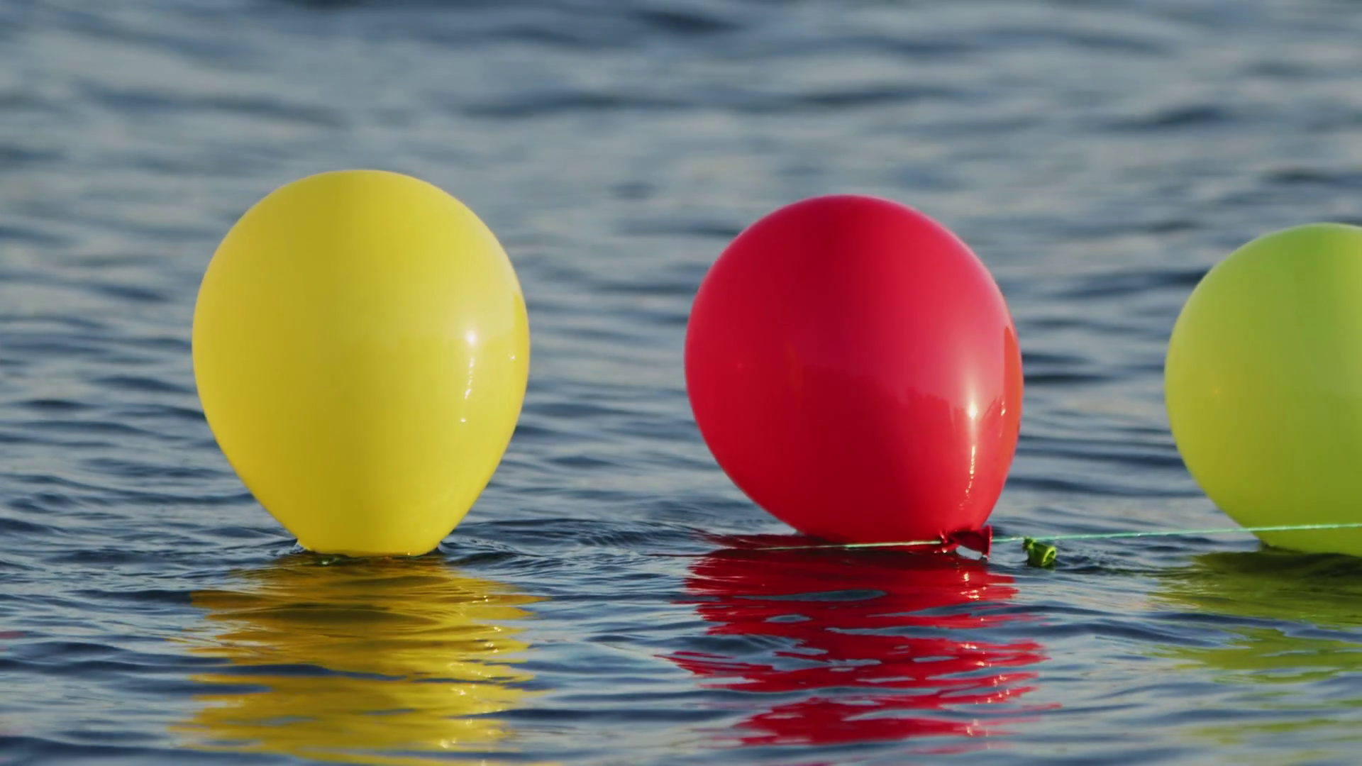 Funny Colorful Balloons On Sea Water 9 Stock Footage SBV-347252044 ...