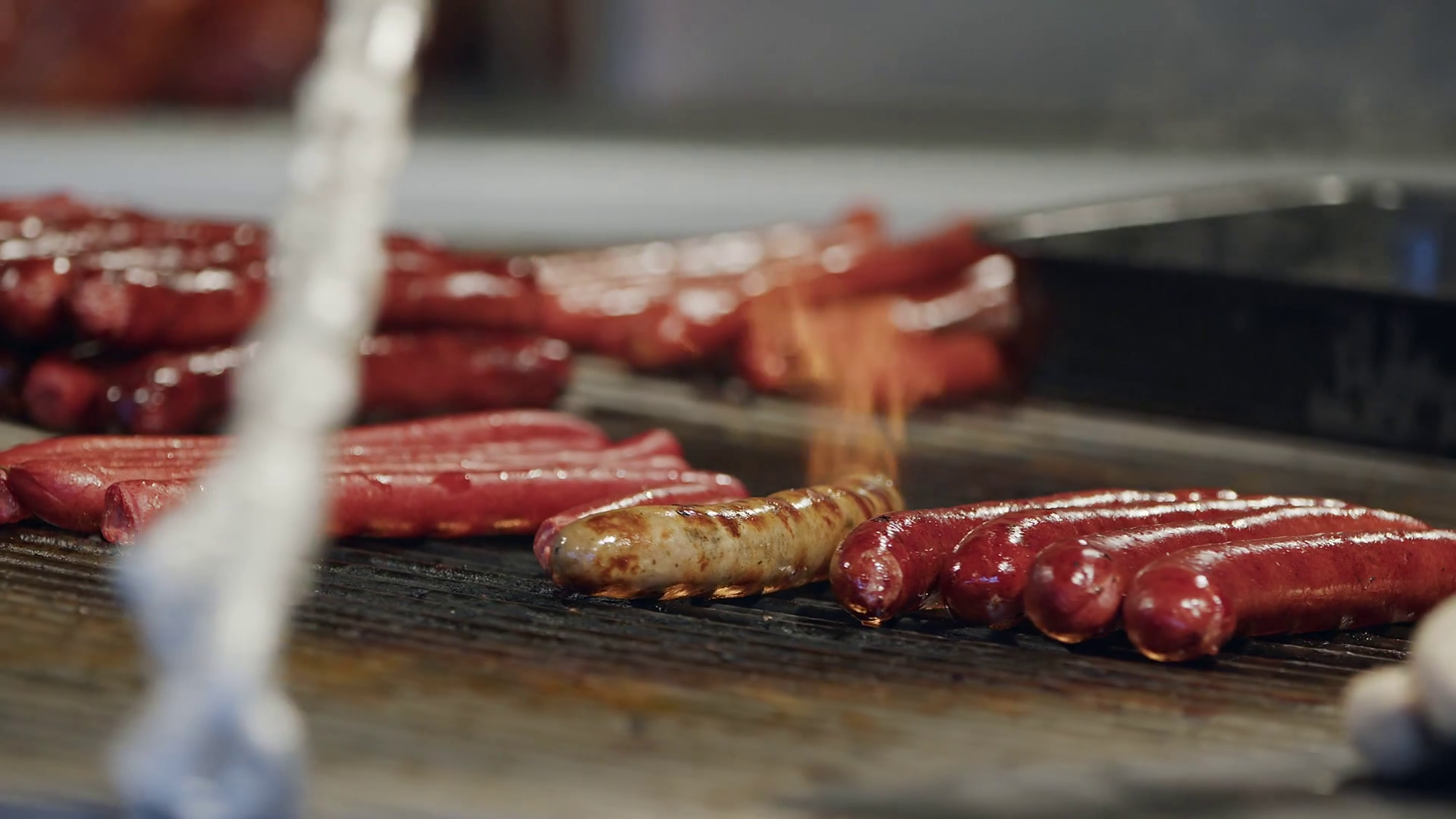 Sausages On Burning Wood Fire Barbecue 10 Stock Footage SBV-347314080 ...