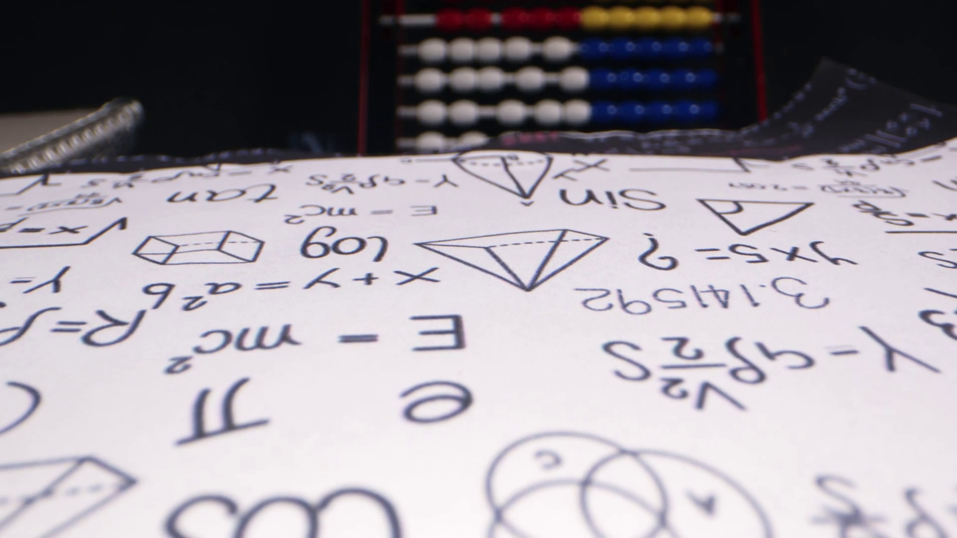 Close Up View Of Science Calculation Physics Stock Footage SBV ...