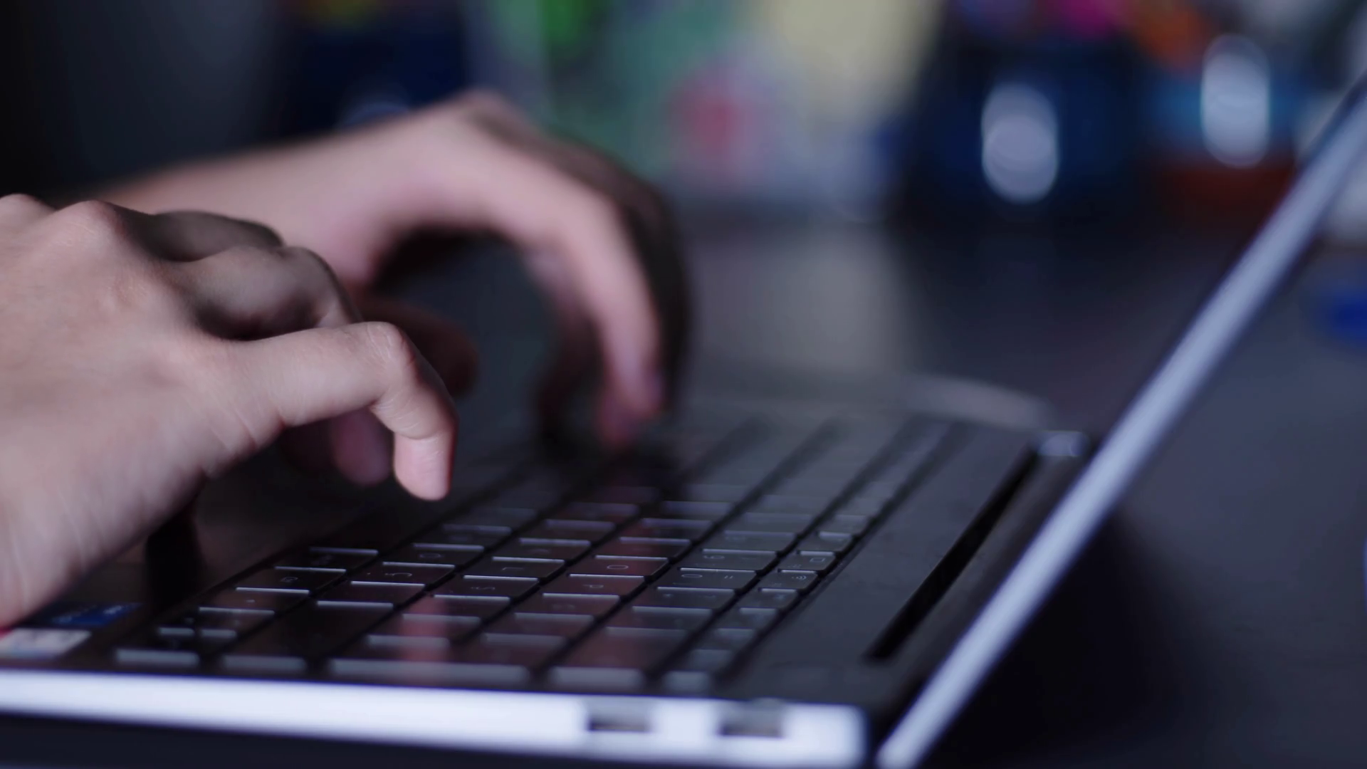 Young Girl Hand Is Working On Computer Stock Footage SBV-348839998 ...