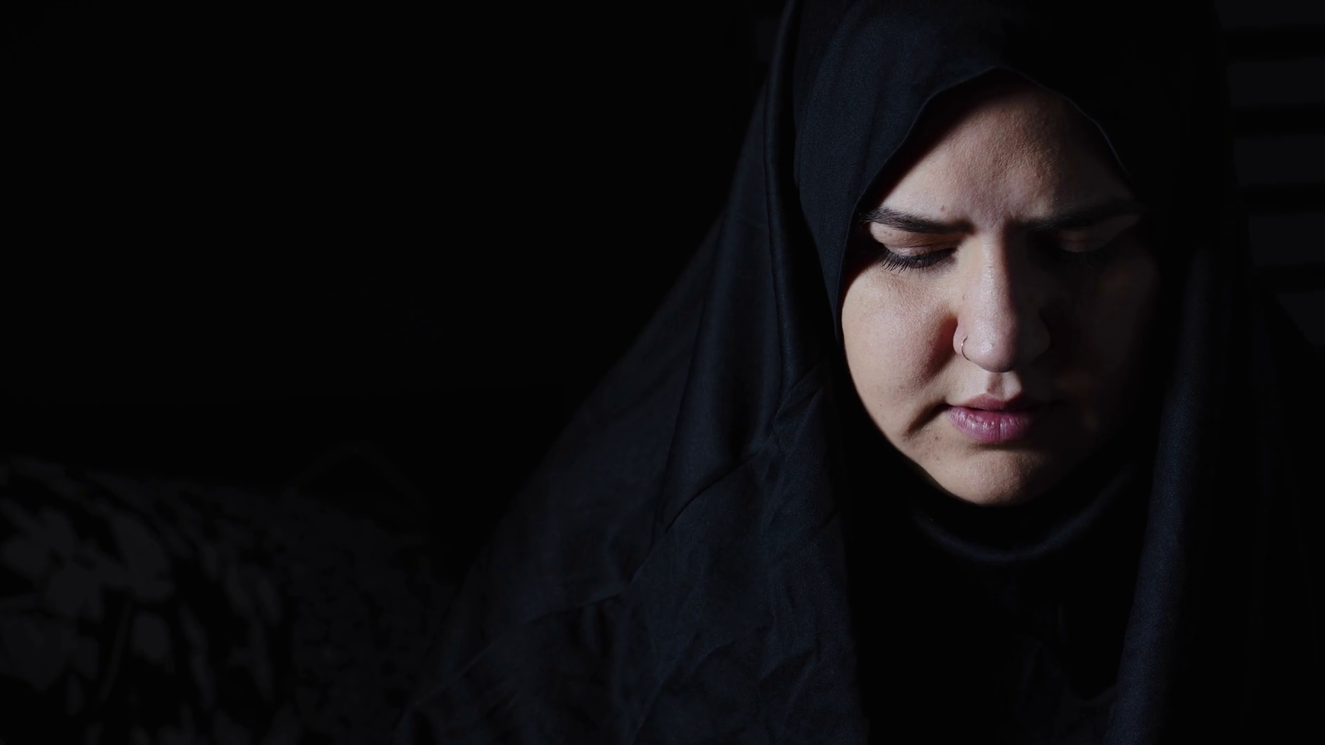 Young Muslim Woman In Black Prayer Clothes Stock Footage SBV-348741868 - Storyblocks