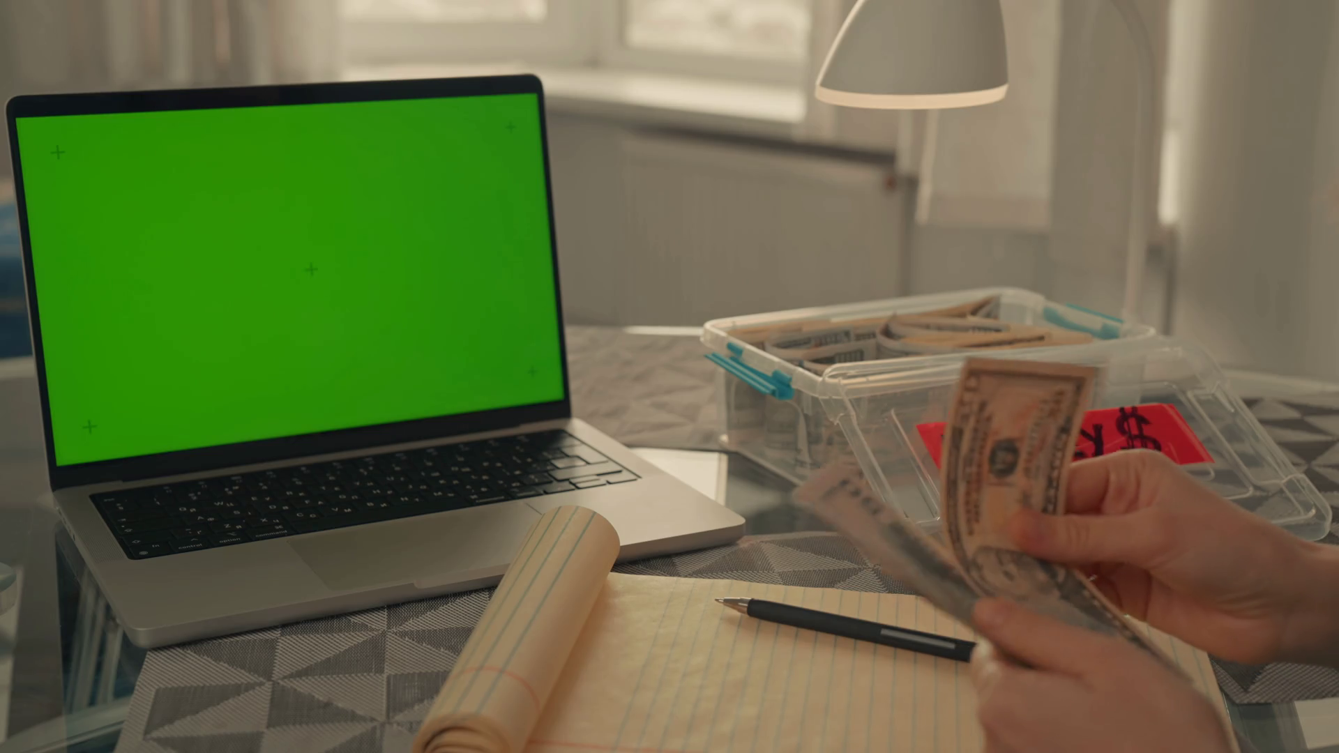 Woman Counting Money Writing Notes In Stock Footage SBV-347594591 ...
