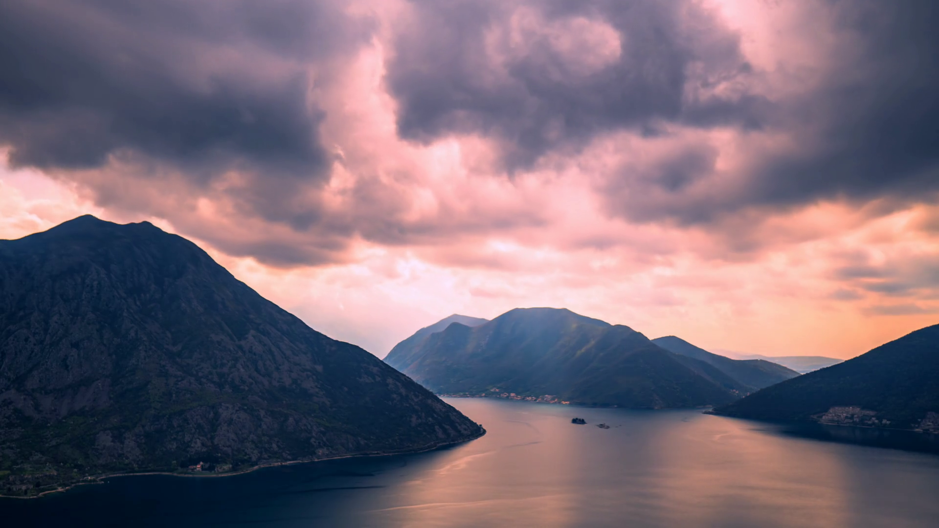 Adriatic Sea Boka Kotor Bay Movement Of Rain Stock Footage SBV ...
