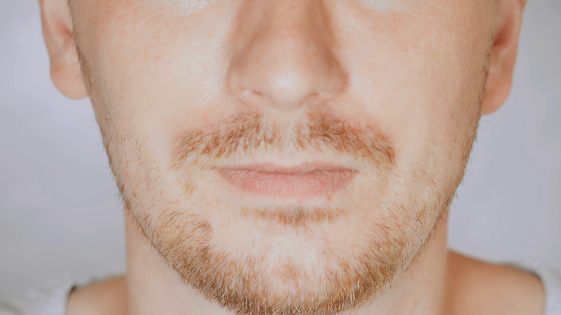 Details Lower Face Blond Male Happy Smiling Stock Footage SBV-337222198 ...