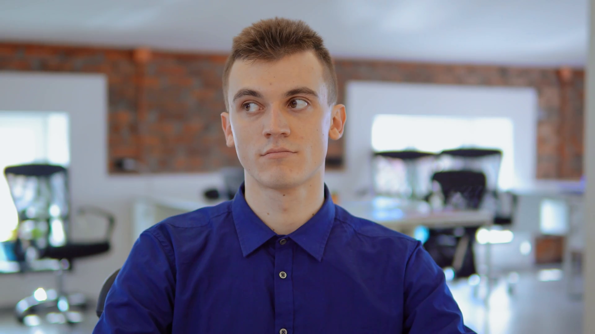 Portrait Of Young Man At Work In Modern Stock Footage SBV-333276334 ...