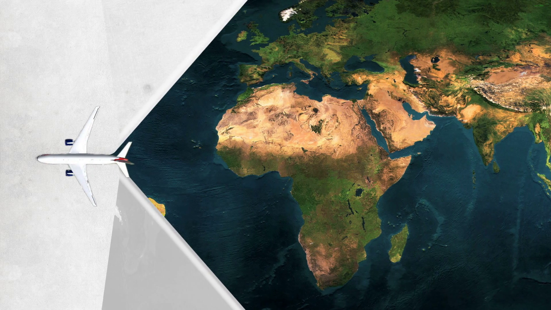 Airplane flying over the world map Motion Background - Storyblocks