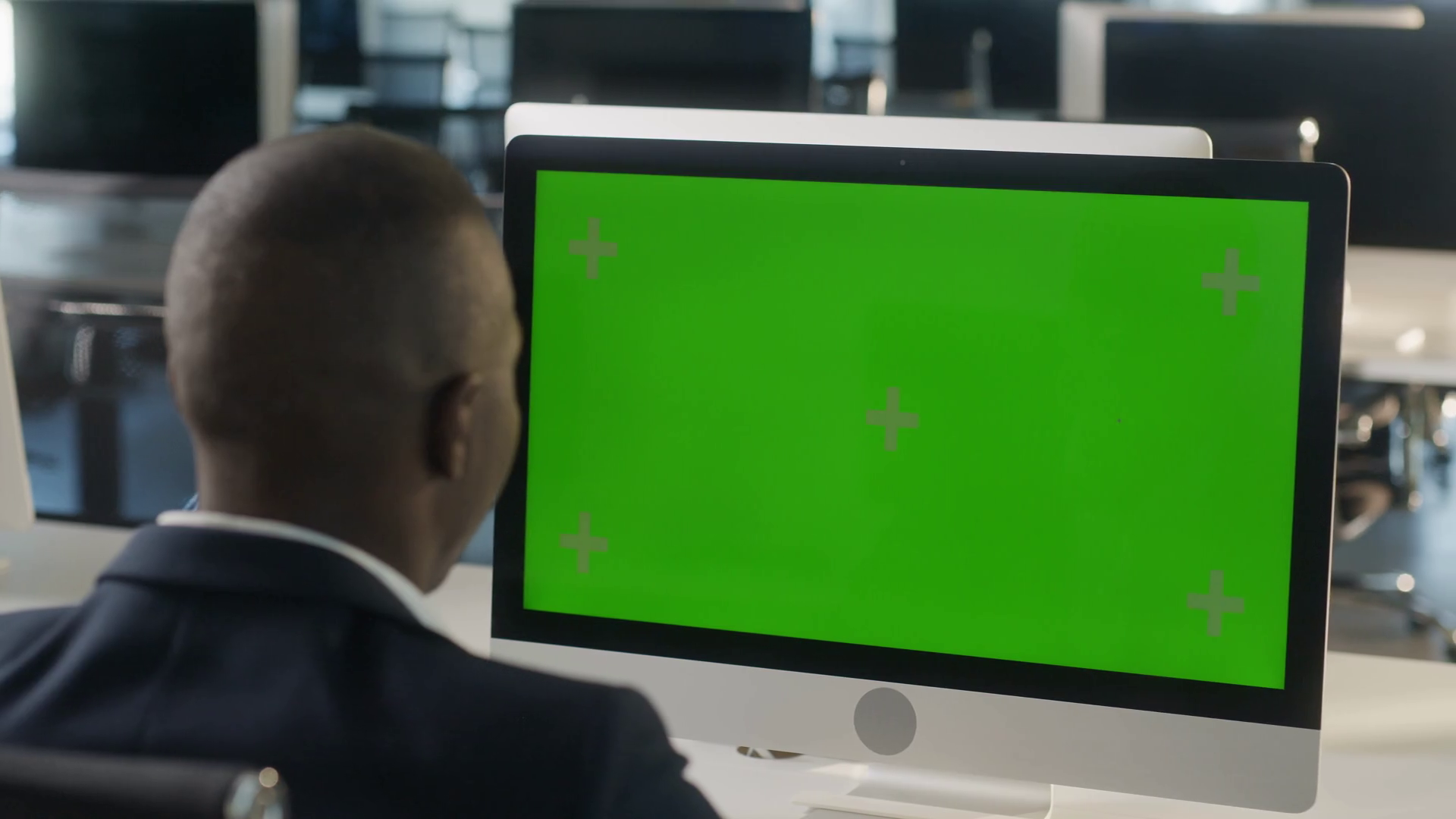 African-american Business Man Typing On Stock Footage SBV-347005433 ...