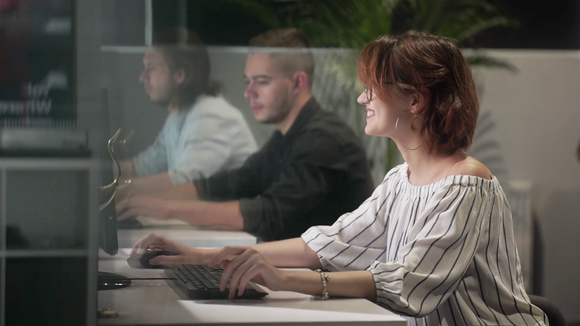 Full Concentration At Work Group Of Young Stock Footage SBV-347794692 ...