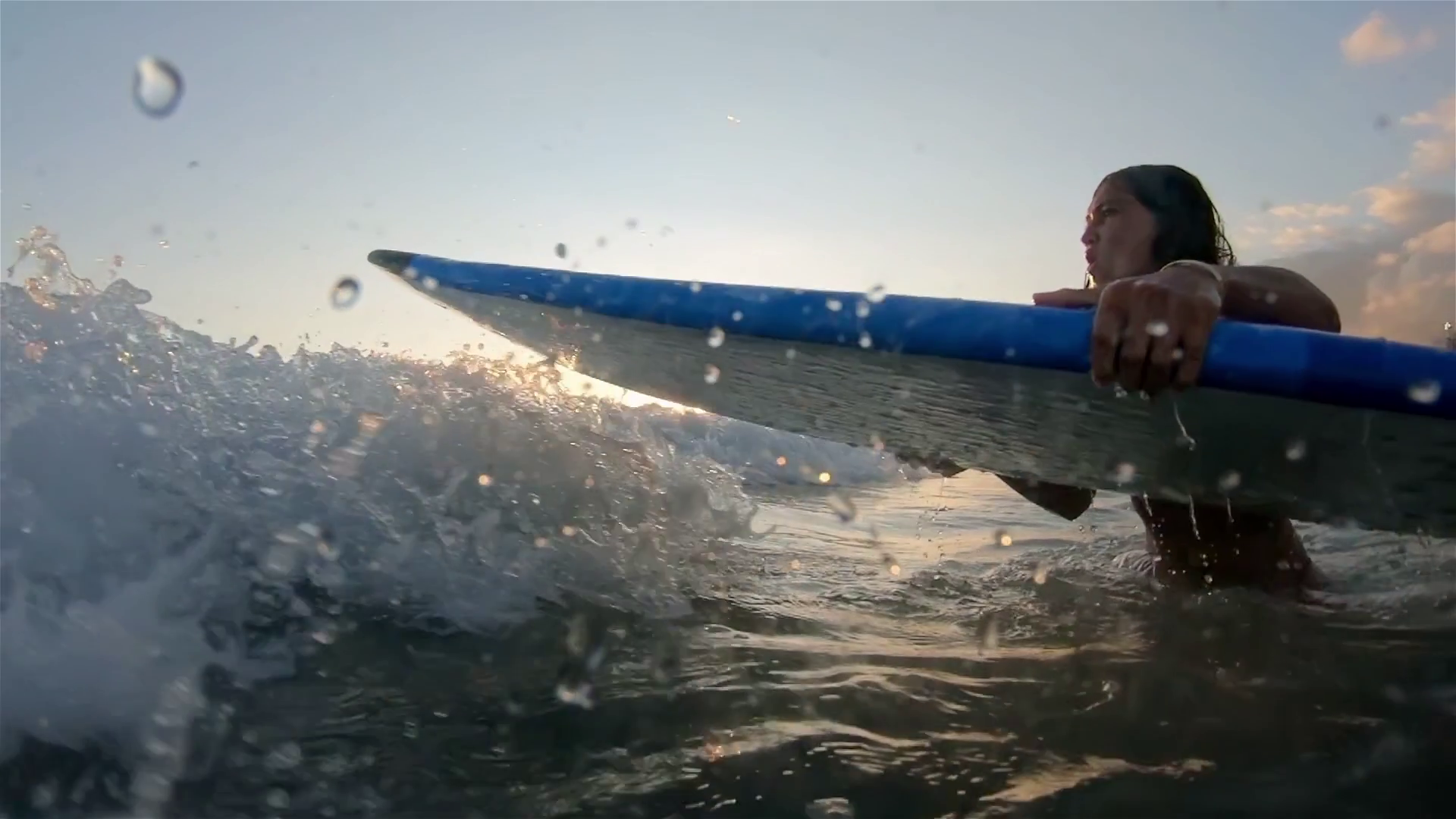Surfing At Sunset Outdoor Active Lifestyle Stock Footage SBV-347802060 ...