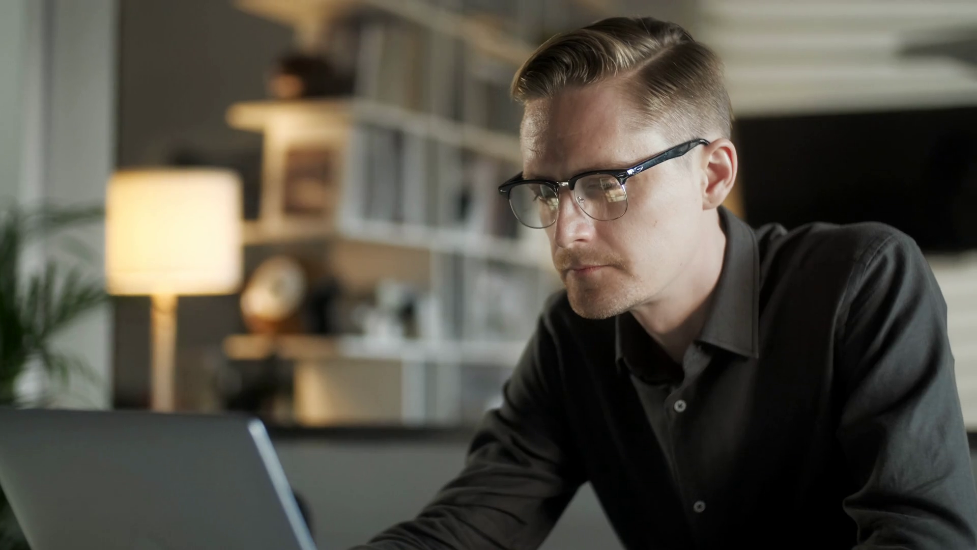 Professional Businessman Working On Laptop Stock Footage SBV-338535191 ...