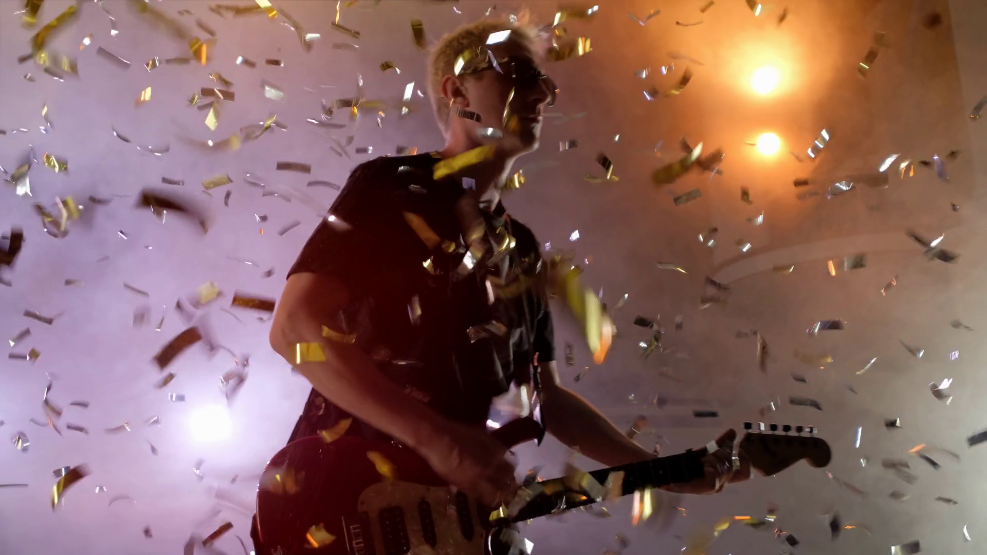 Metal Guitarist On Stage