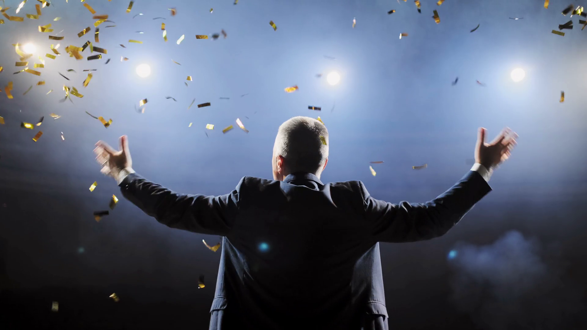 Triumphant Businessman Celebrating Success Stock Footage SBV-337995989 ...