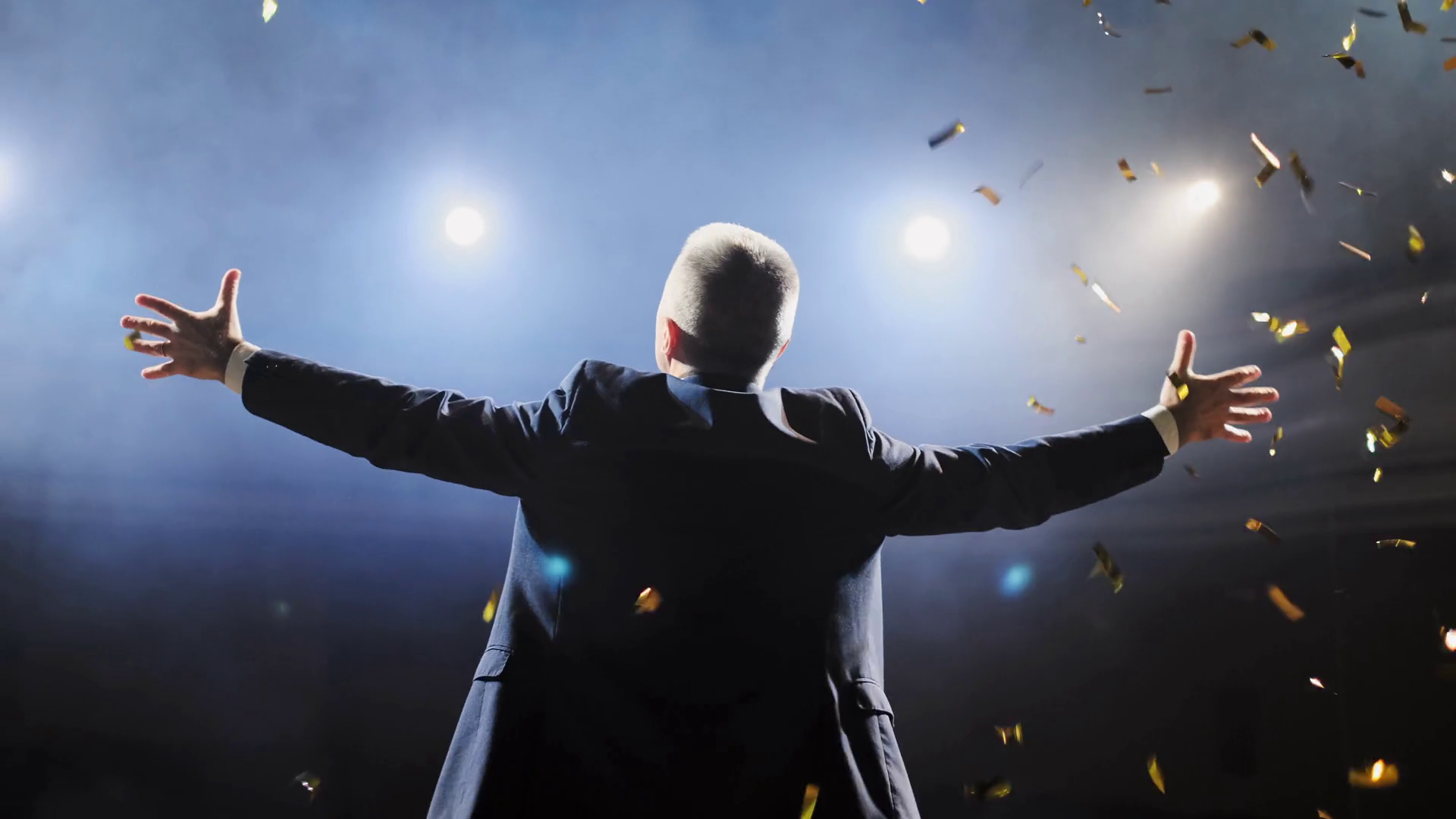 Triumphant Businessman Celebrating Success Stock Footage SBV-337995971 ...