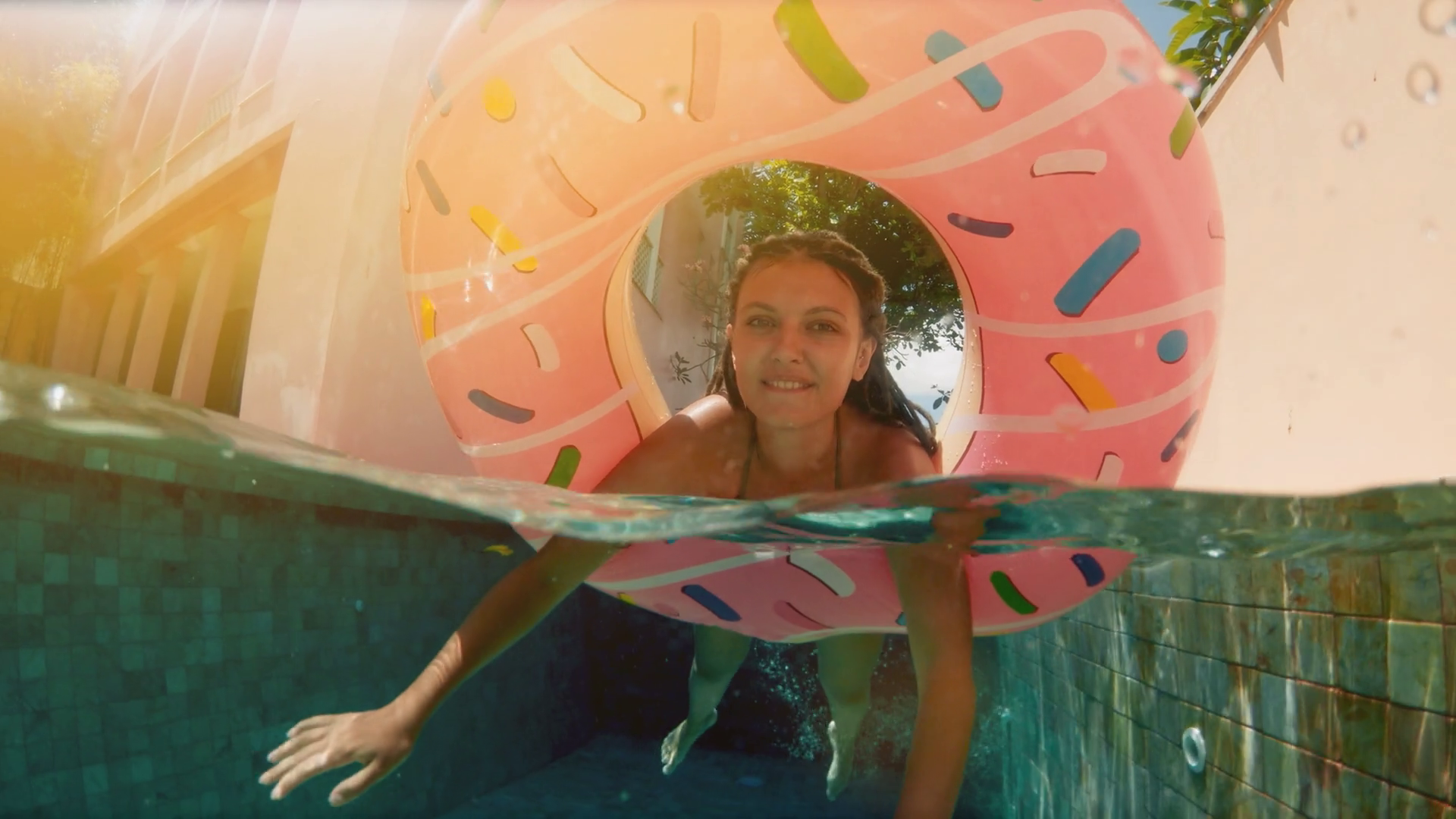 Young Hipster Millennial Girl In Sprinkled Stock Footage SBV-329738049 ...