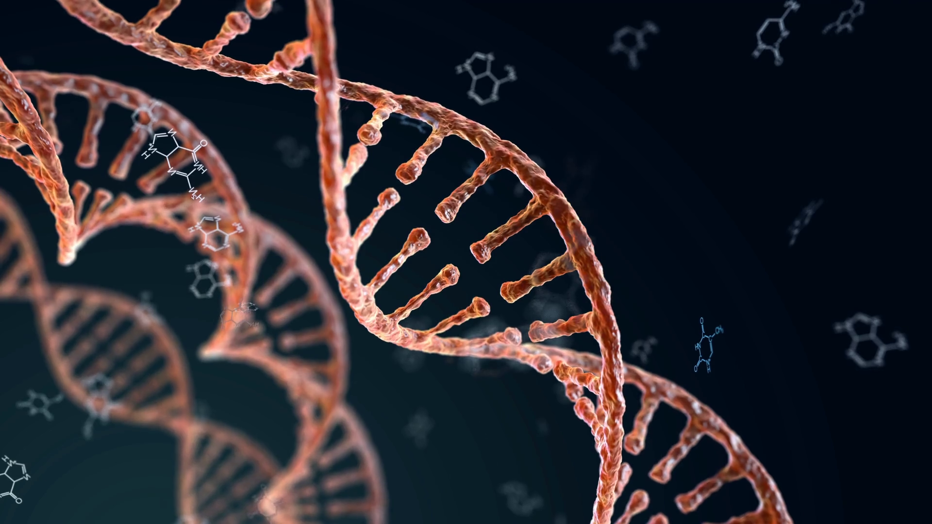 Spiral Strands Of Dna On Dark Background Stock Motion Graphics SBV ...